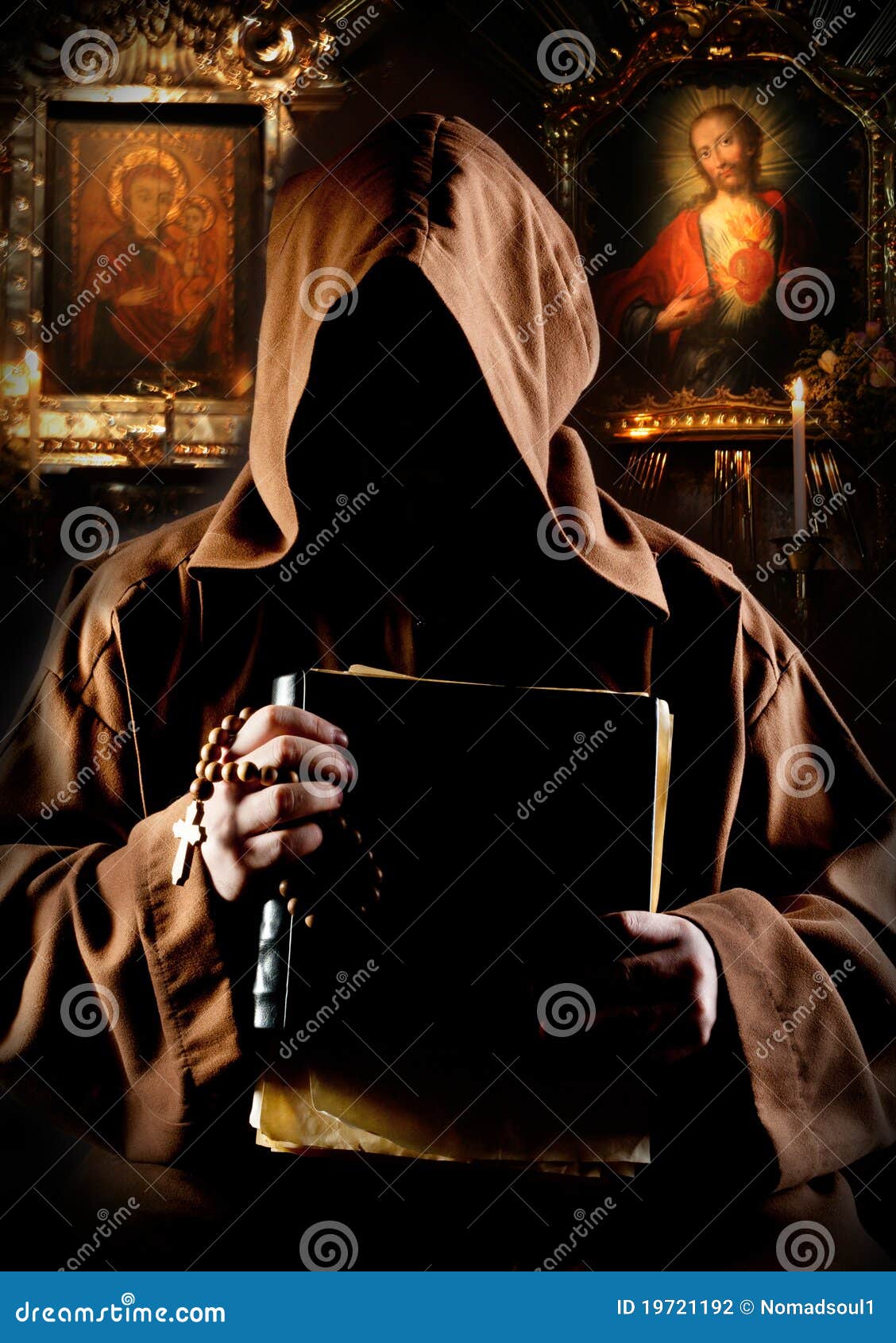 Monge na igreja foto de stock. Imagem de igreja, santo - 19721192