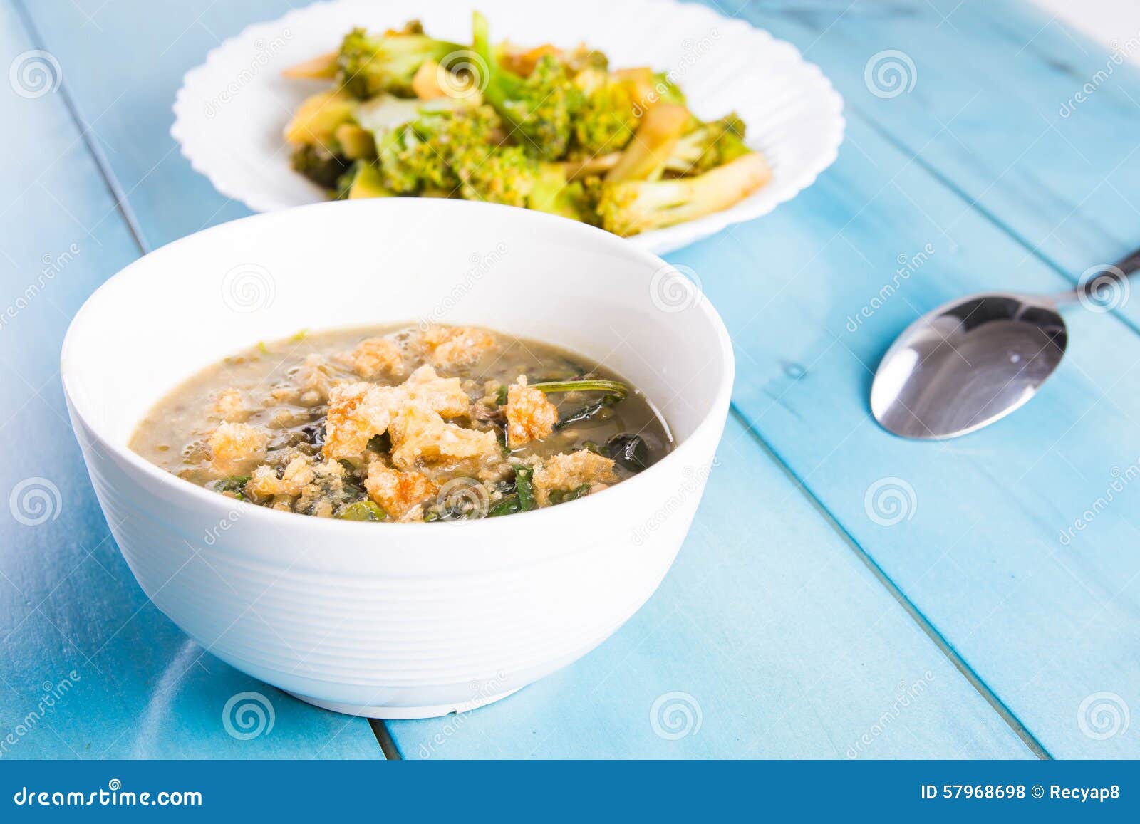 Mongo soup stock photo. Image of bowl, recipe, chicharon - 57968698