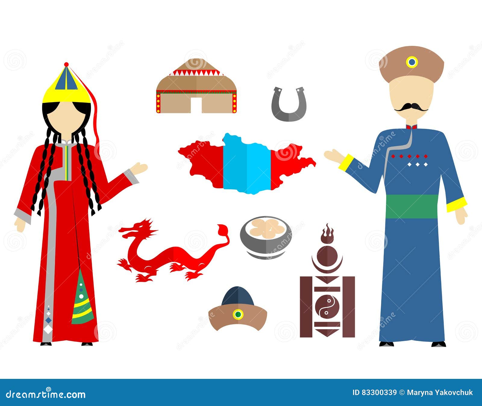 Mongol flat design stock vector. Illustration of flat - 83300339