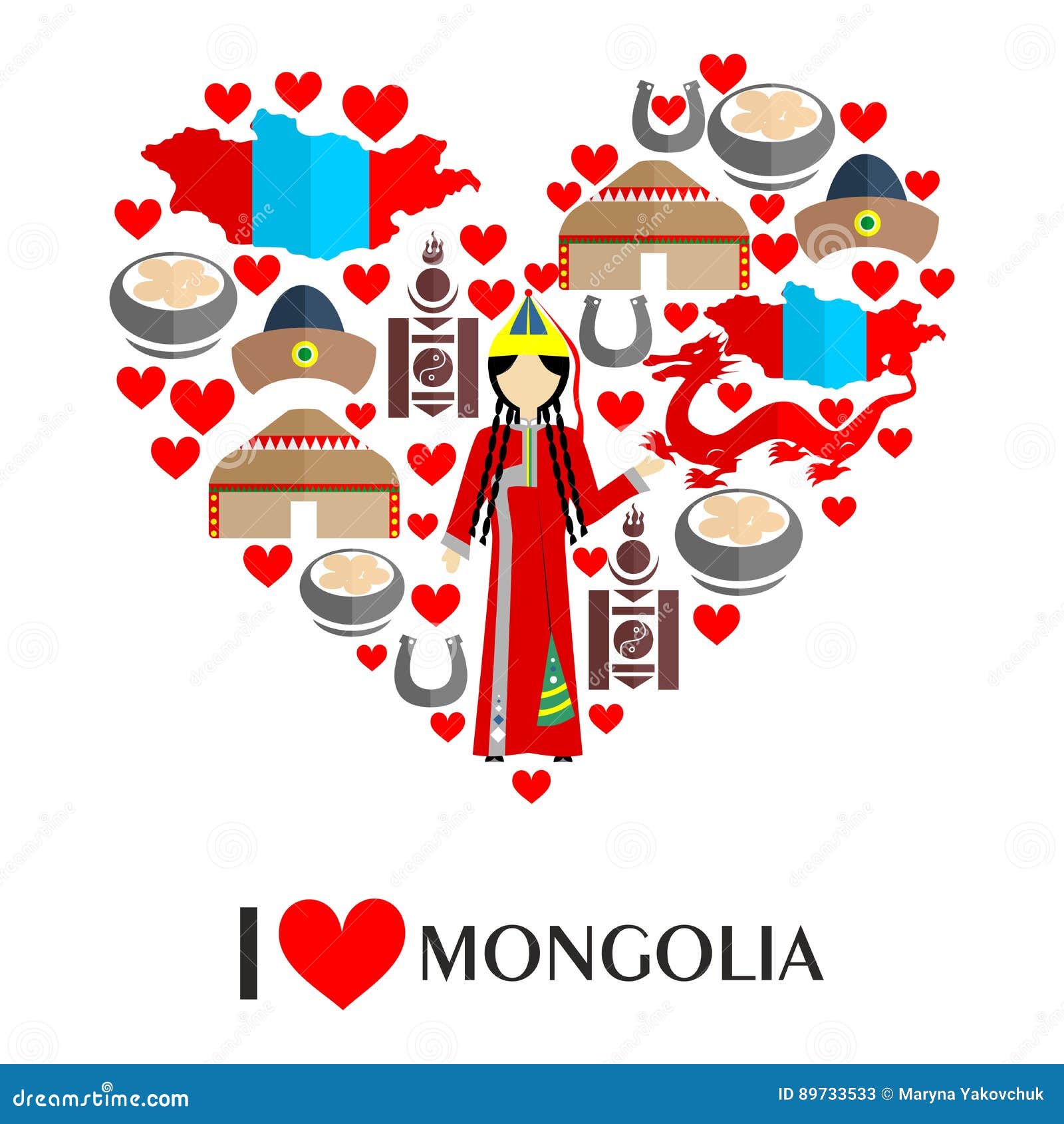 The mongol love stock vector. Illustration of east, country - 89733533