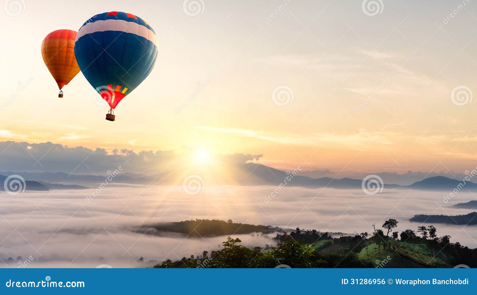Mongolfiera fotografia stock. Immagine di volo, sfondo - 31286956