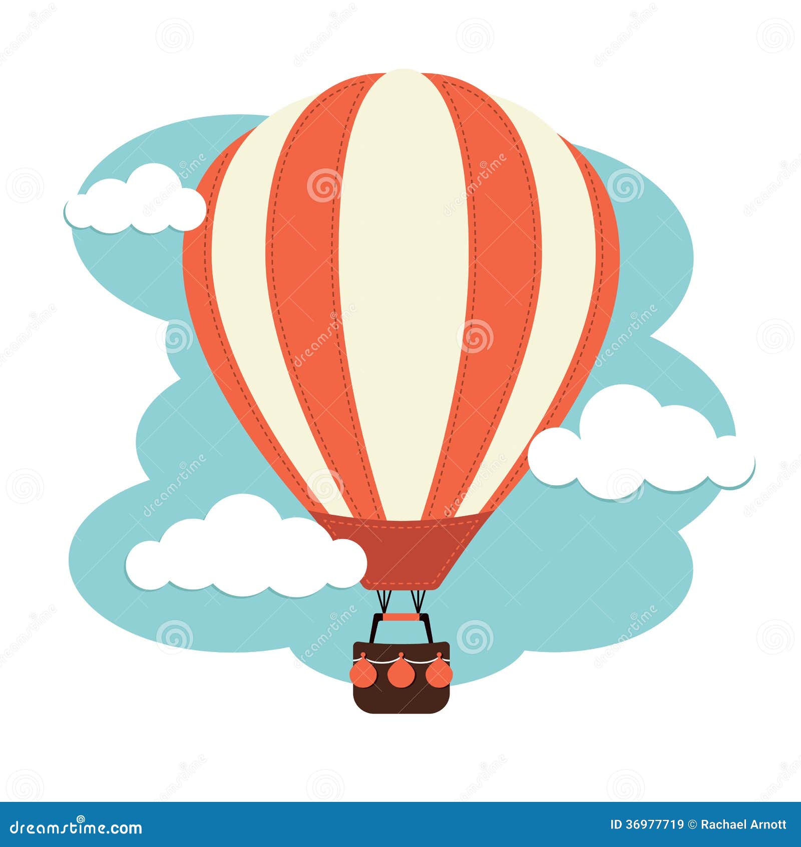 Mongolfiera illustrazione vettoriale. Illustrazione di arancione - 36977719