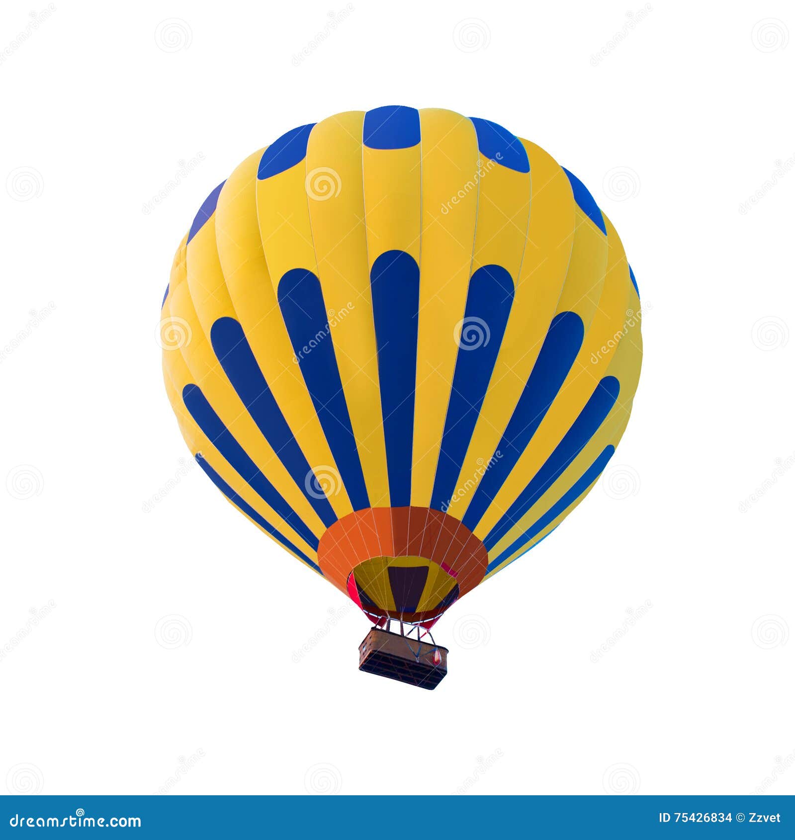 Mongolfiera Isolata Su Fondo Bianco Fotografia Stock - Immagine di ...