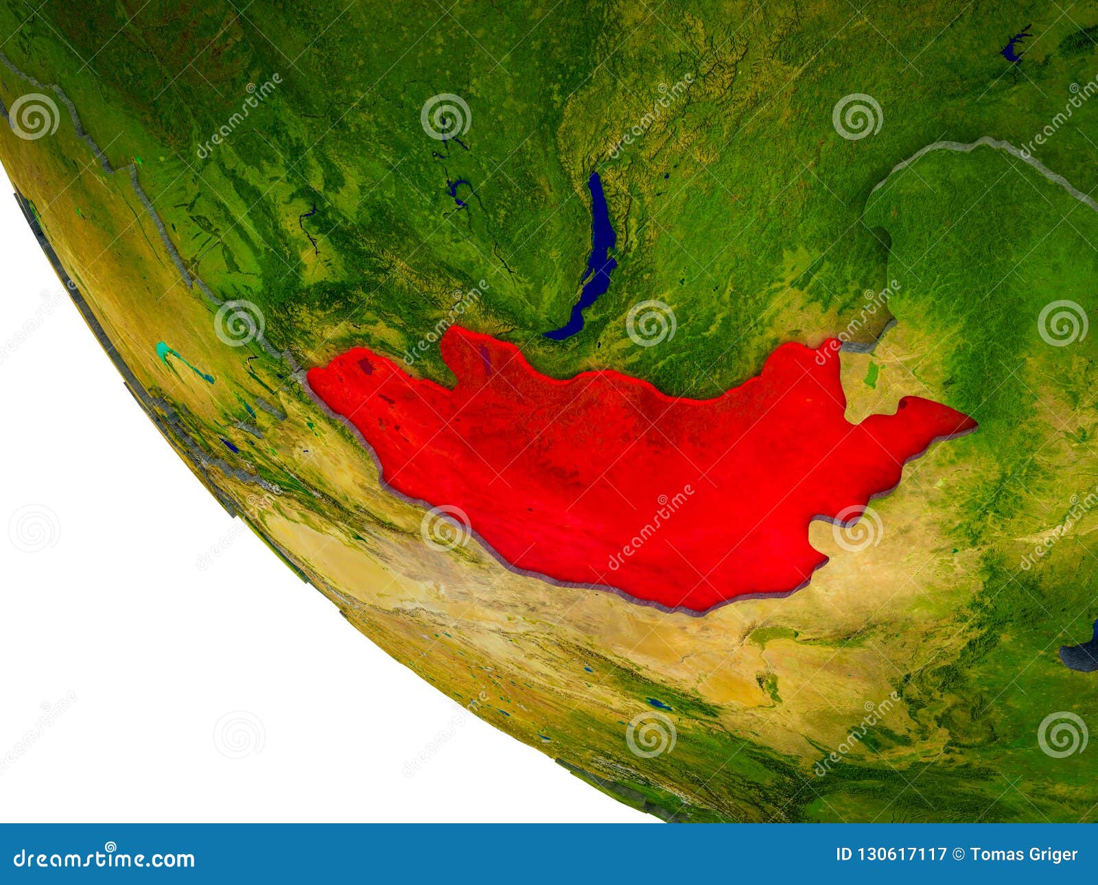 Mongolia on 3D Earth stock illustration. Illustration of political ...