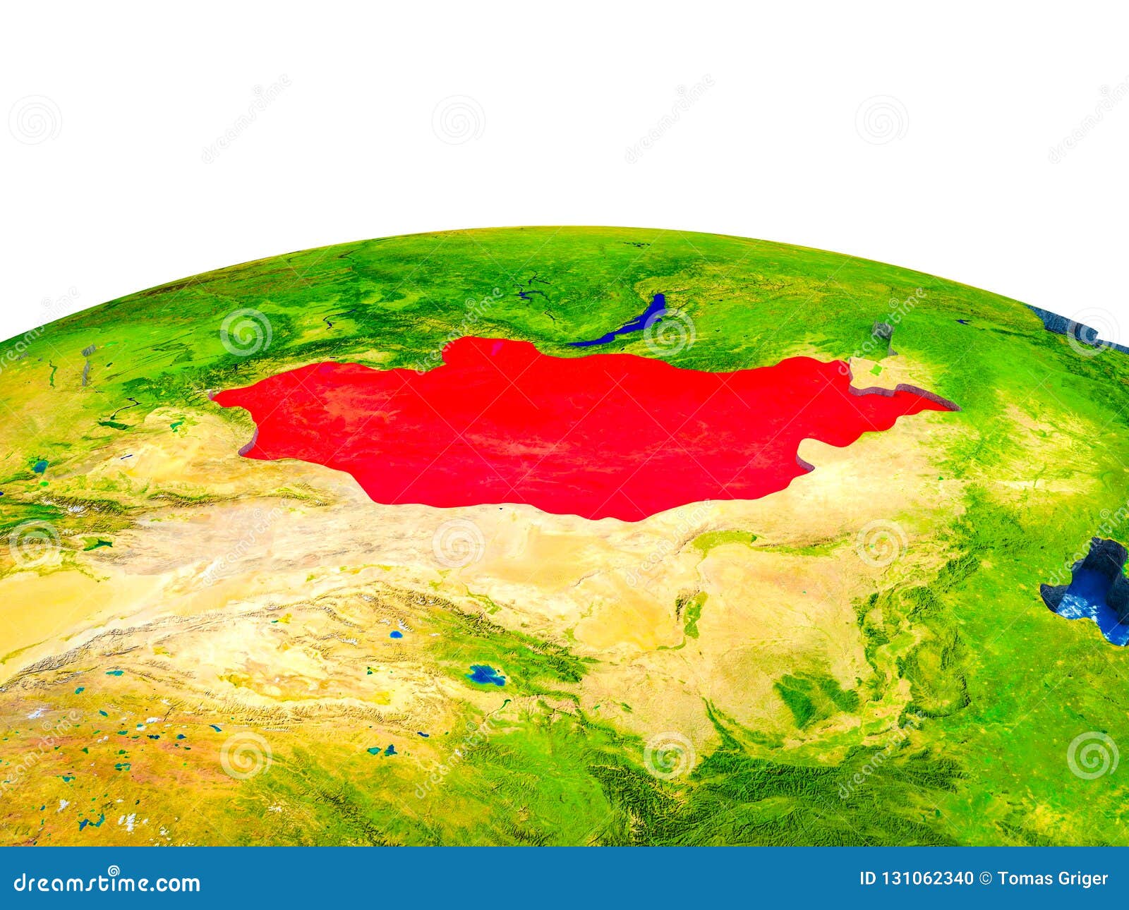 Mongolia on 3D Earth stock illustration. Illustration of globe - 131062340