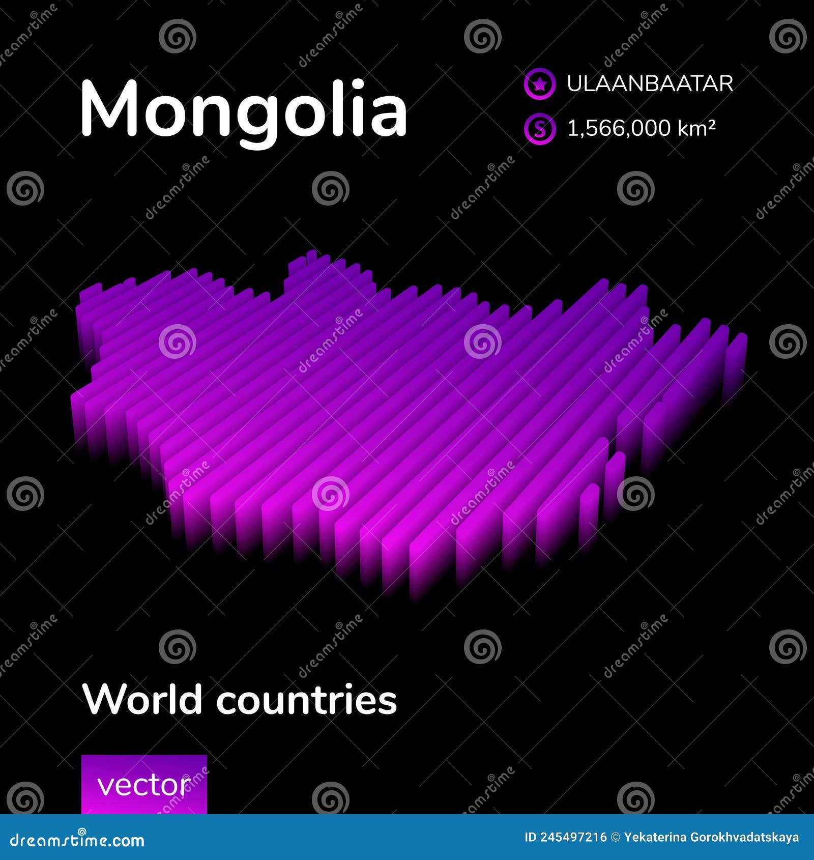 Mongolia Digital Map. Vector Illustration | CartoonDealer.com #182999194