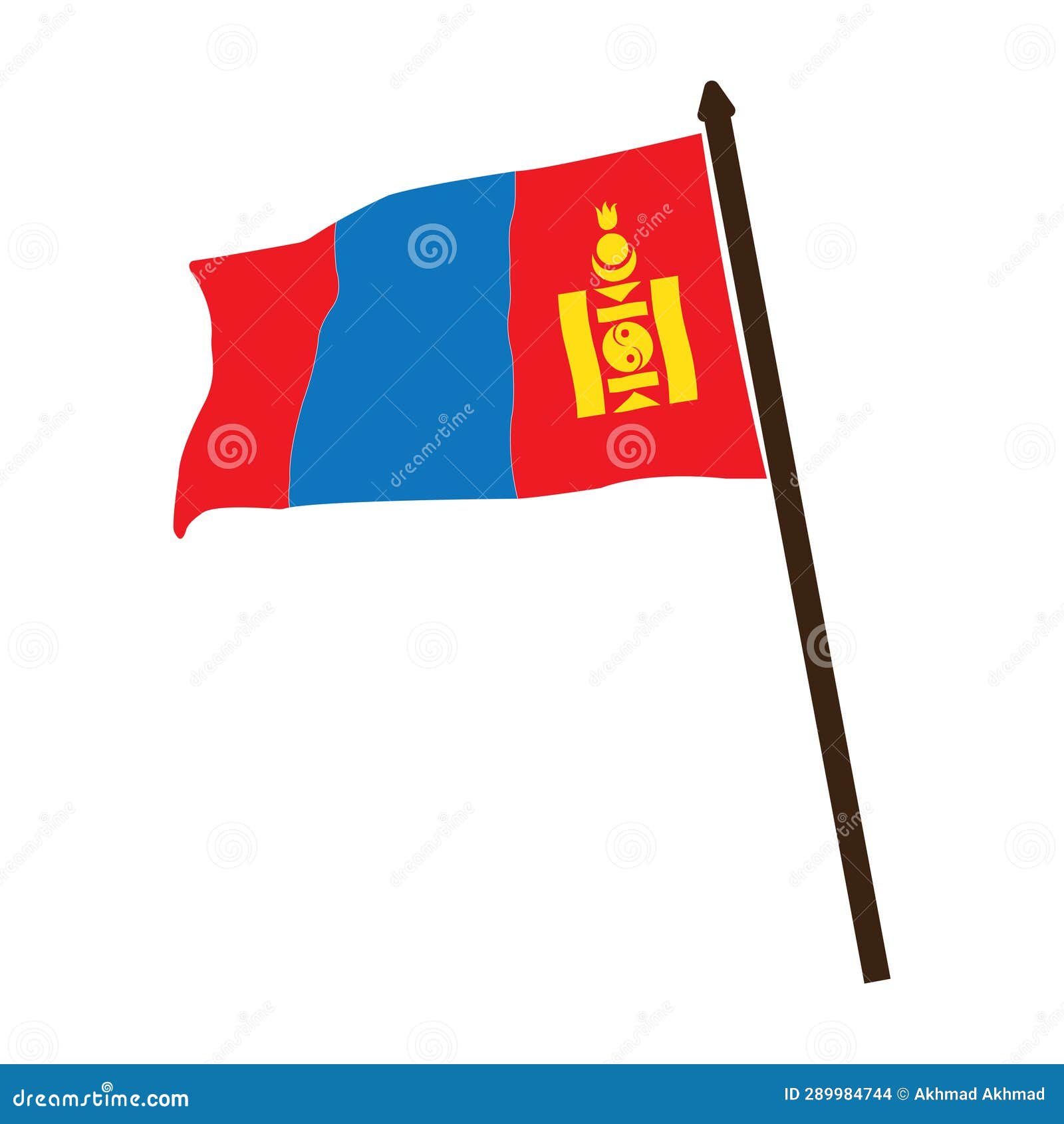 Mongolia flag icon stock illustration. Illustration of official - 289984744