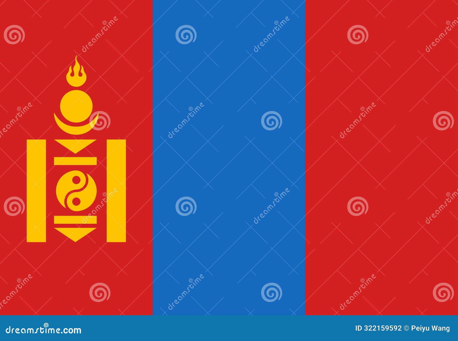 Mongolia Flag Illustrator Country Flags Stock Vector - Illustration of ...