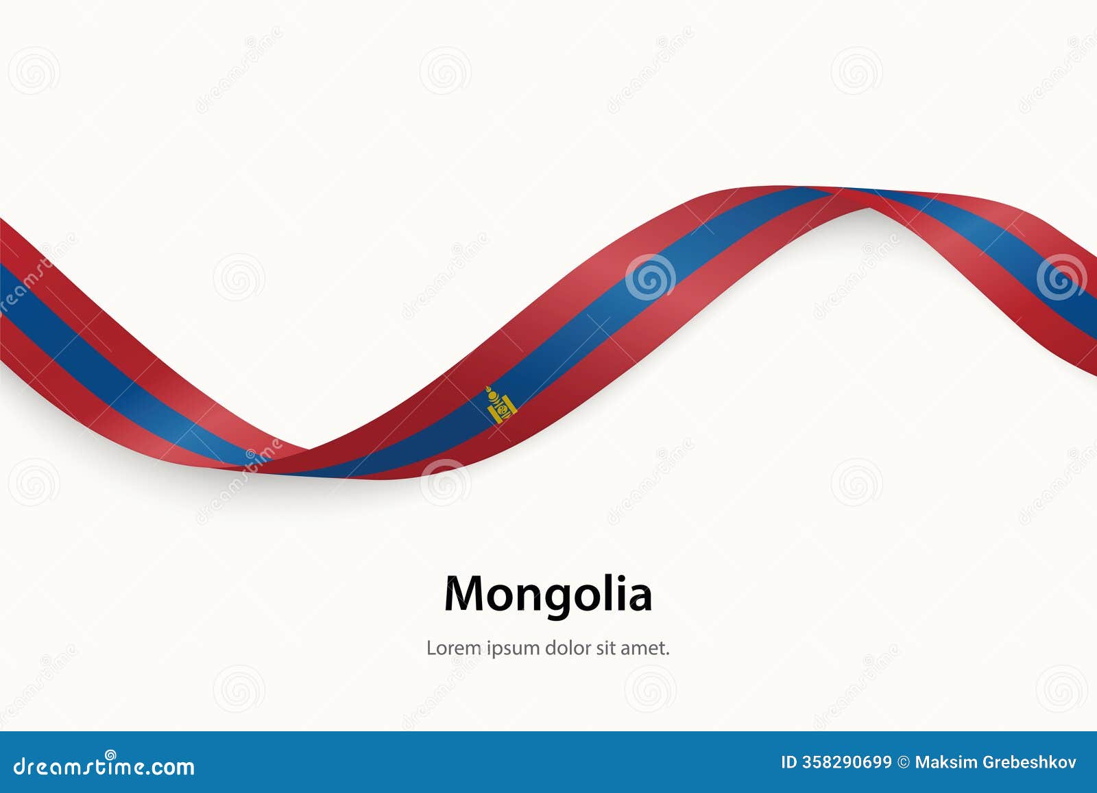 Mongolia Flag With Brush Stroke Effect, Grunge Brush Stroke. Watercolor Painting Flag Vector ...