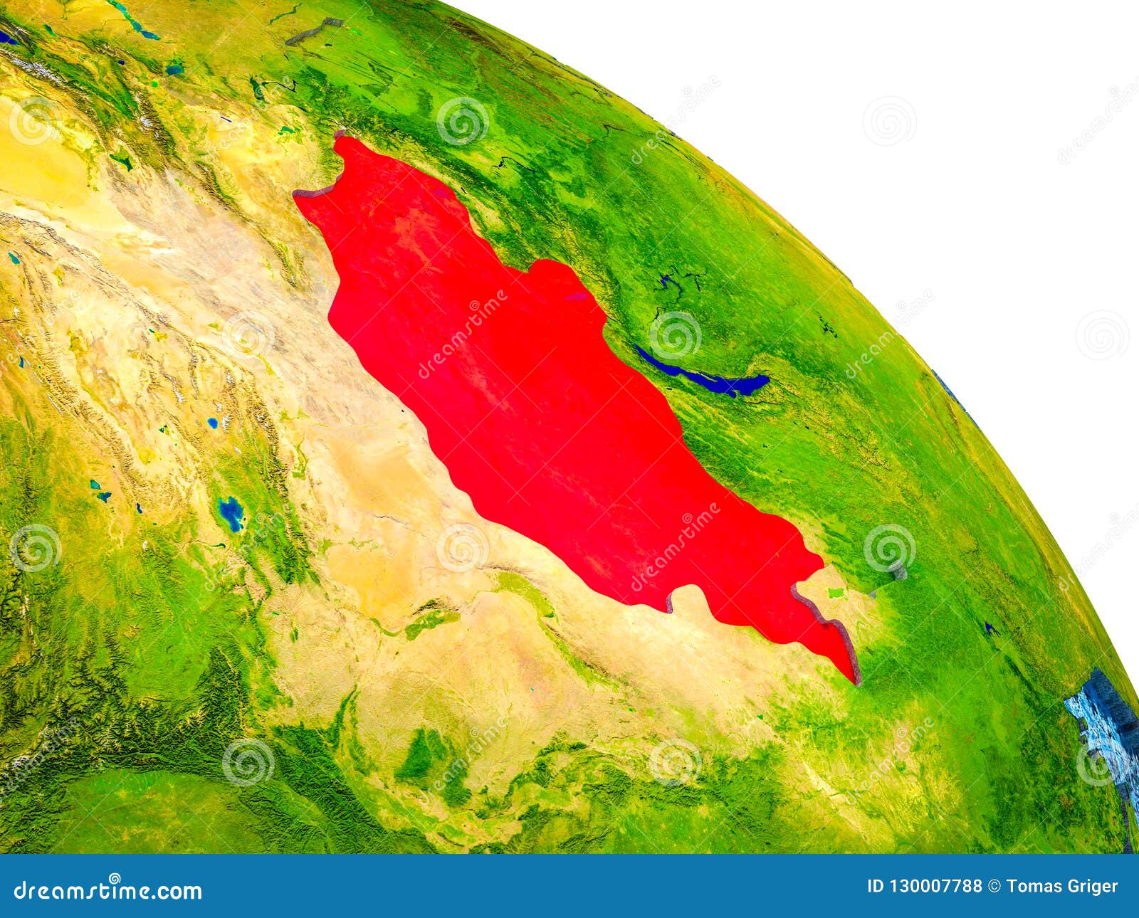 Map of Mongolia on 3D Earth Stock Illustration - Illustration of ...