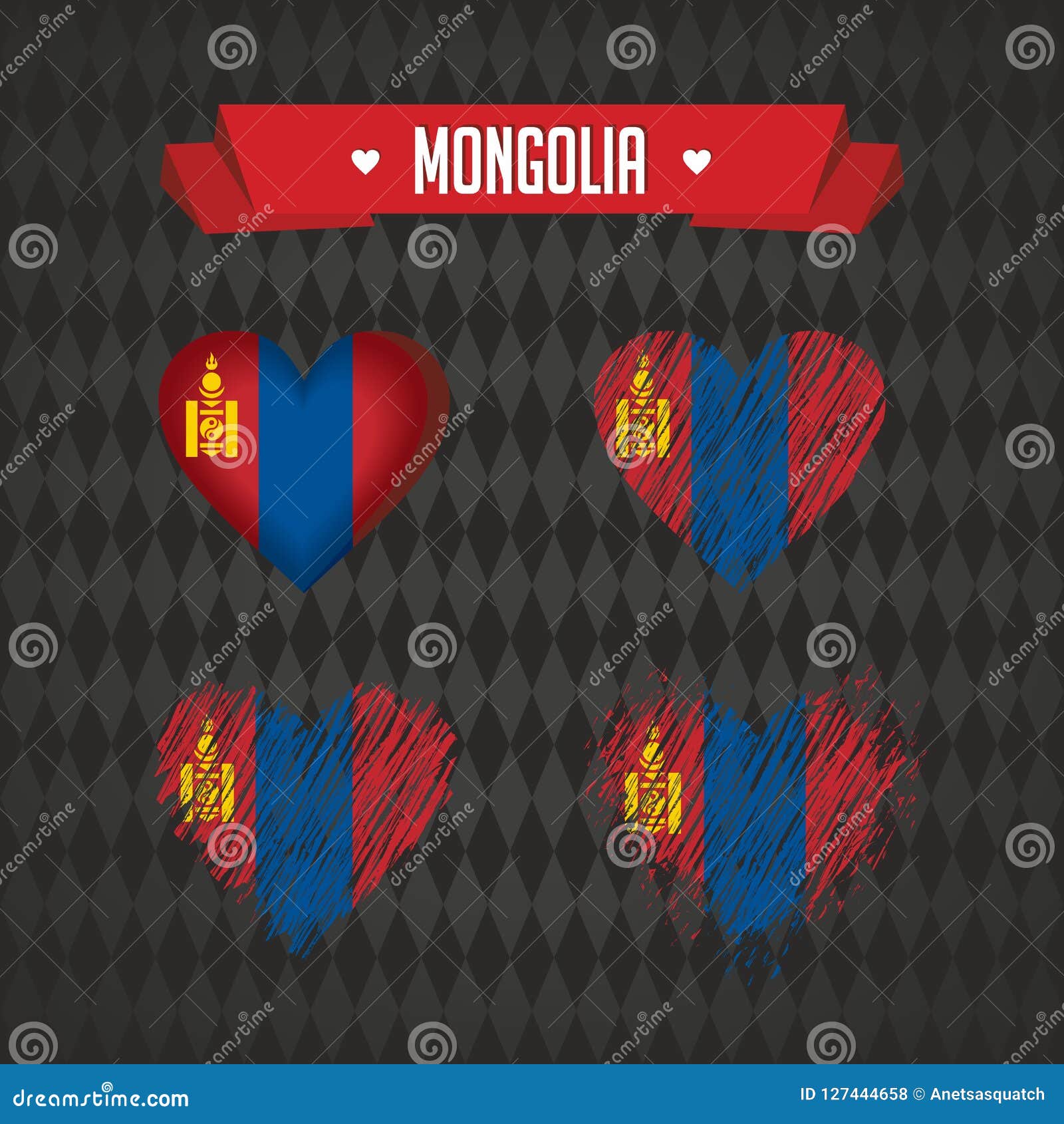 I Love Ulaanbaatar, City Of Mongolia. Hand Drawn Letters With Red Heart ...