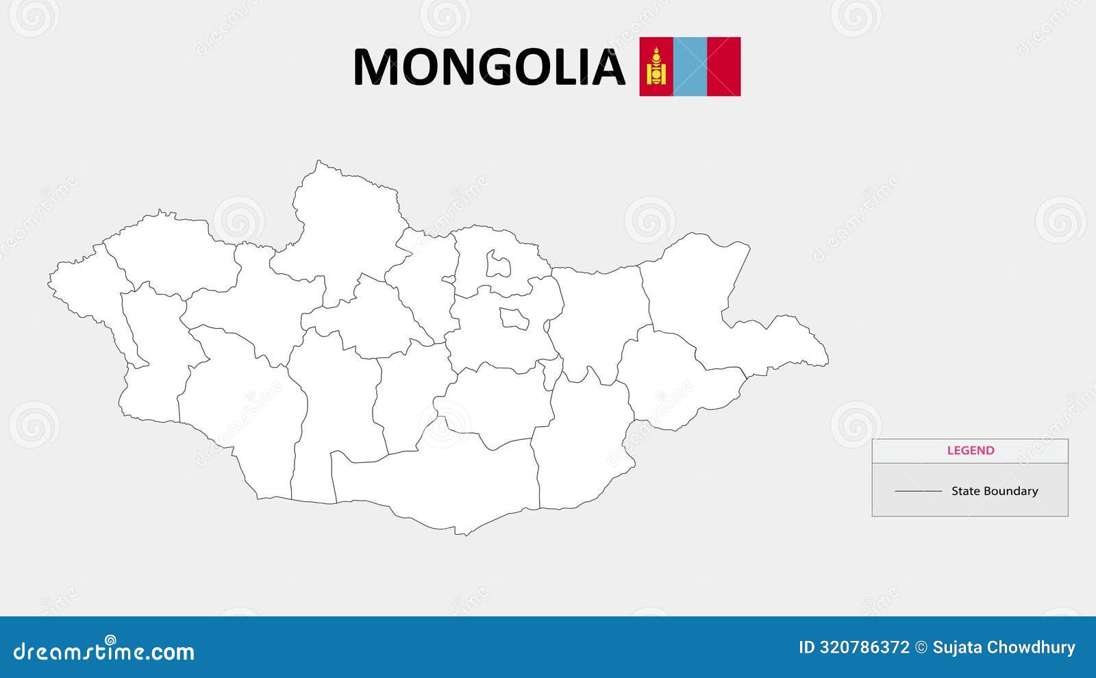 Mongolia Map. State Map of Mongolia. Administrative Map of Mongolia ...