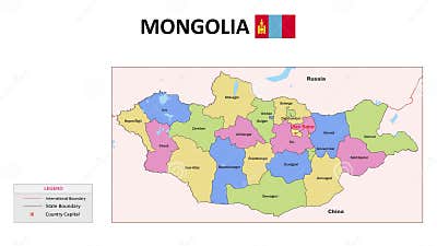 Mongolia Map. State Map of Mongolia. State Map of Mongolia in Colour ...