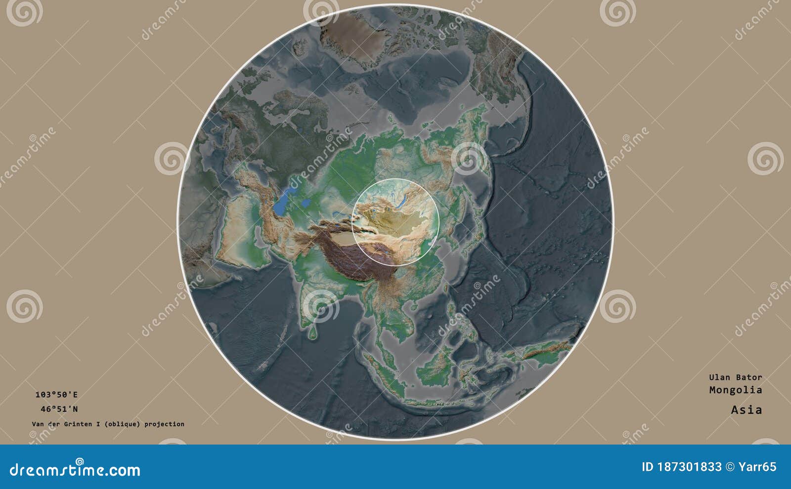 Mongolia - Physical. Localized Stock Illustration - Illustration of ...