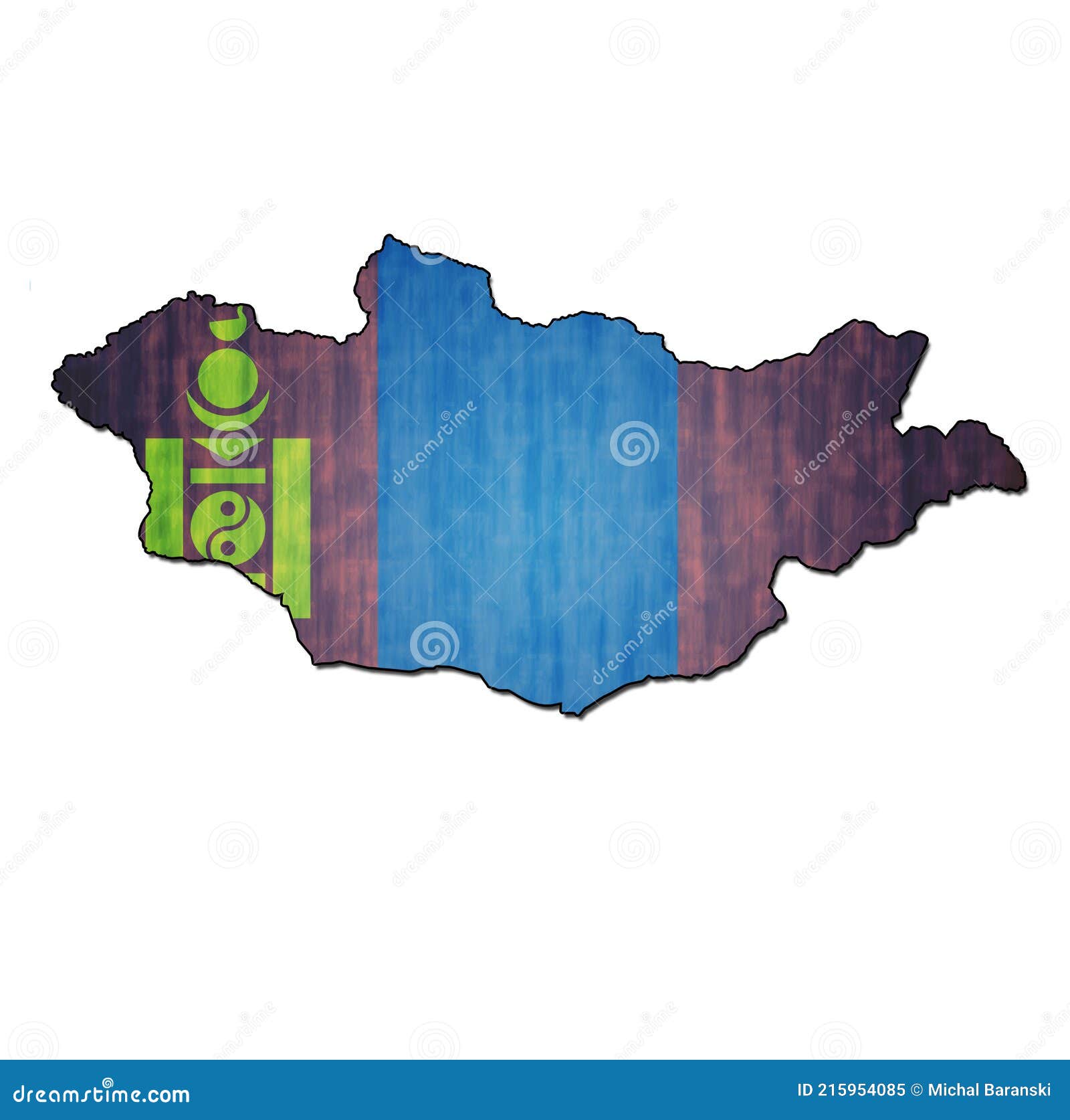 Mongolia Territory with Flag Stock Image - Image of technology, travel ...