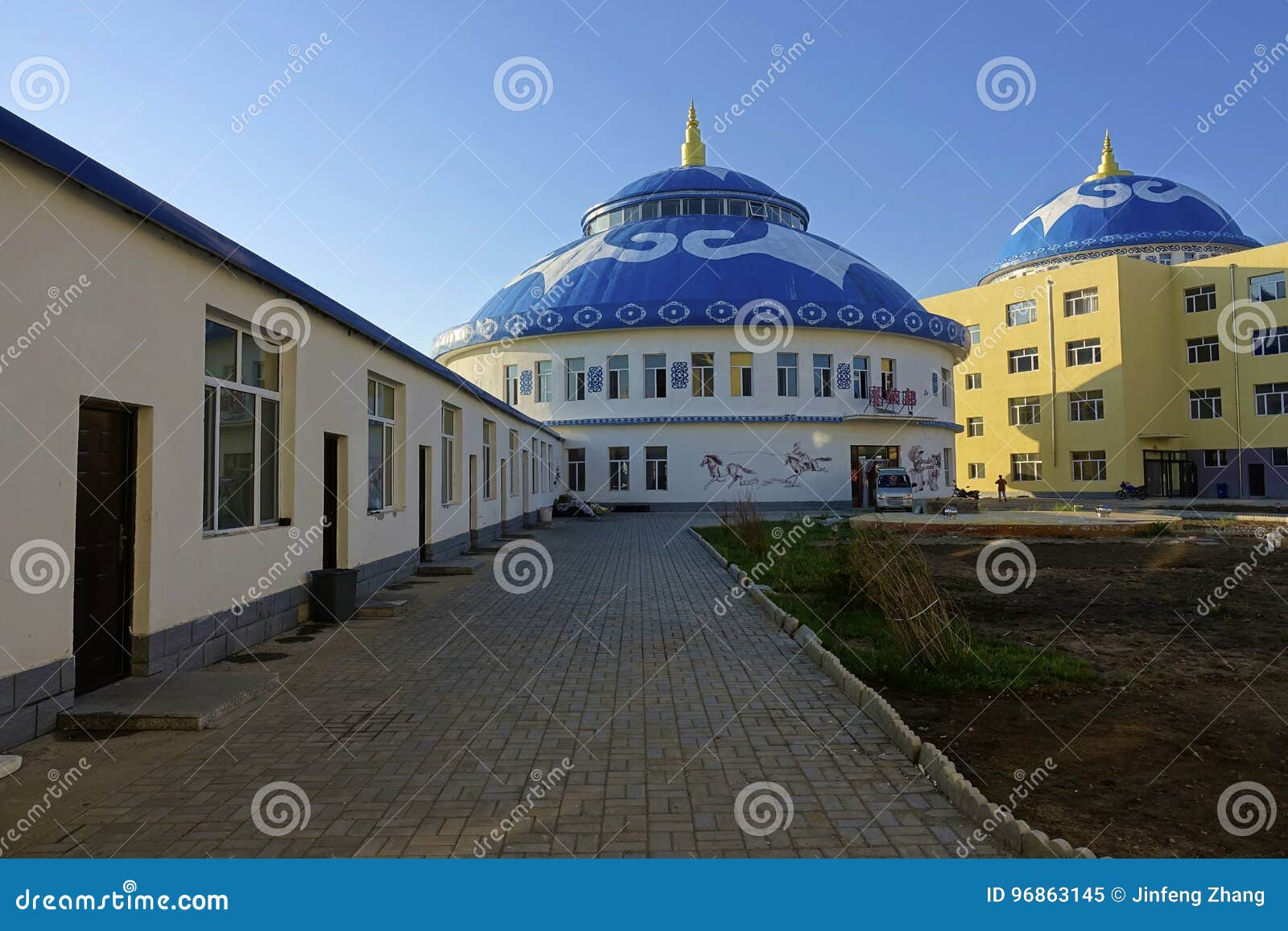 Mongolian buildings editorial image. Image of yard, residence - 96863145