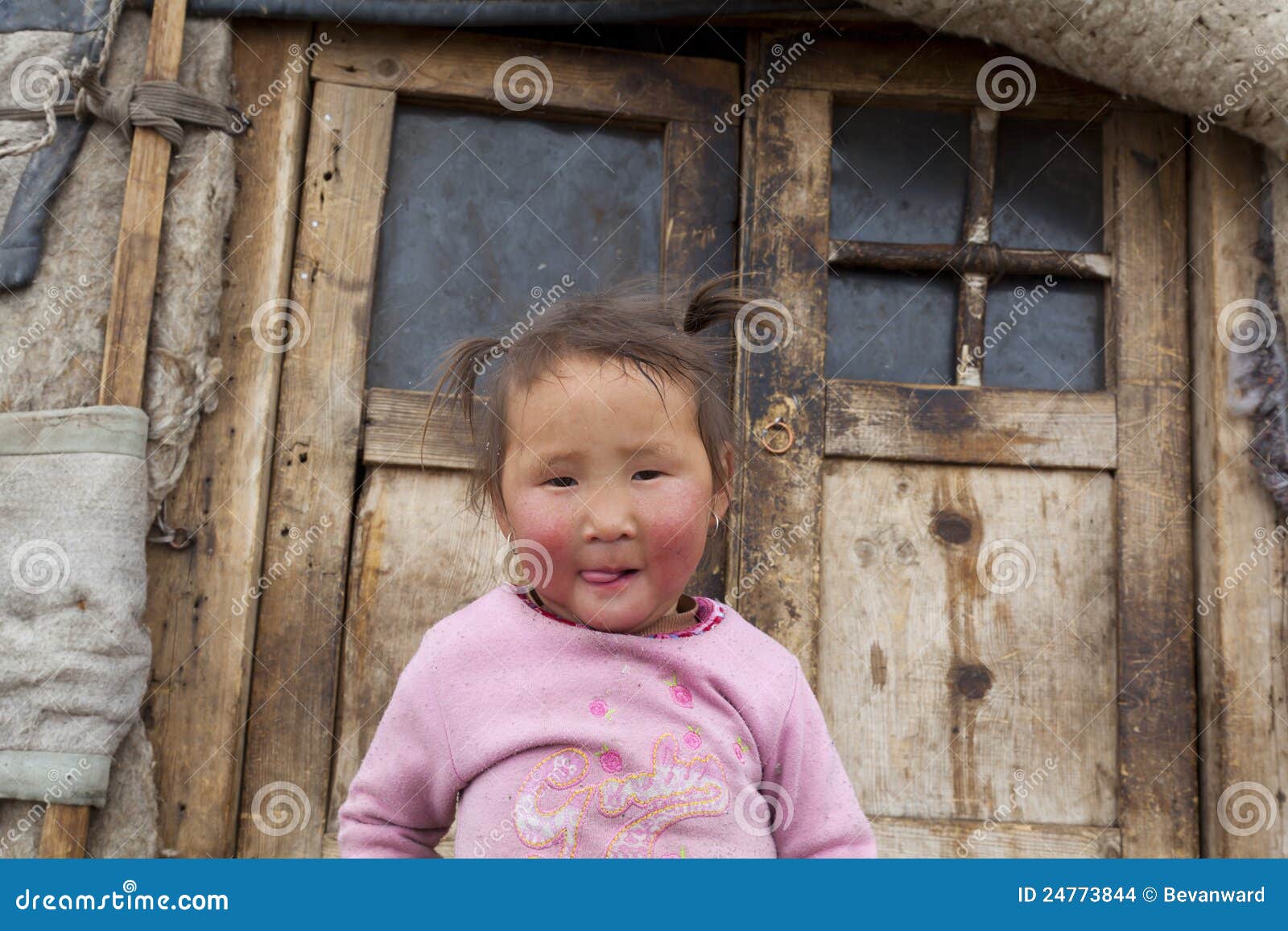Mongolian Child During Annual National Competition With Birds Of Prey ...