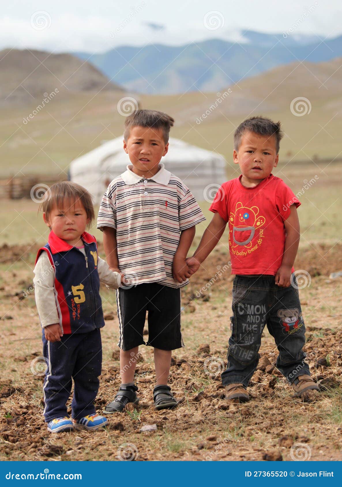 Mongolian Children editorial image. Image of grasslands - 27365520