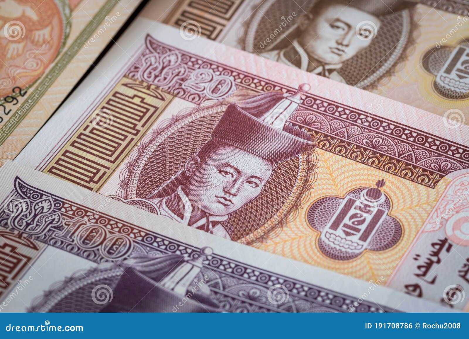 Mongolian Currency, Tugrik Money, Various Banknotes Stock Photo - Image ...