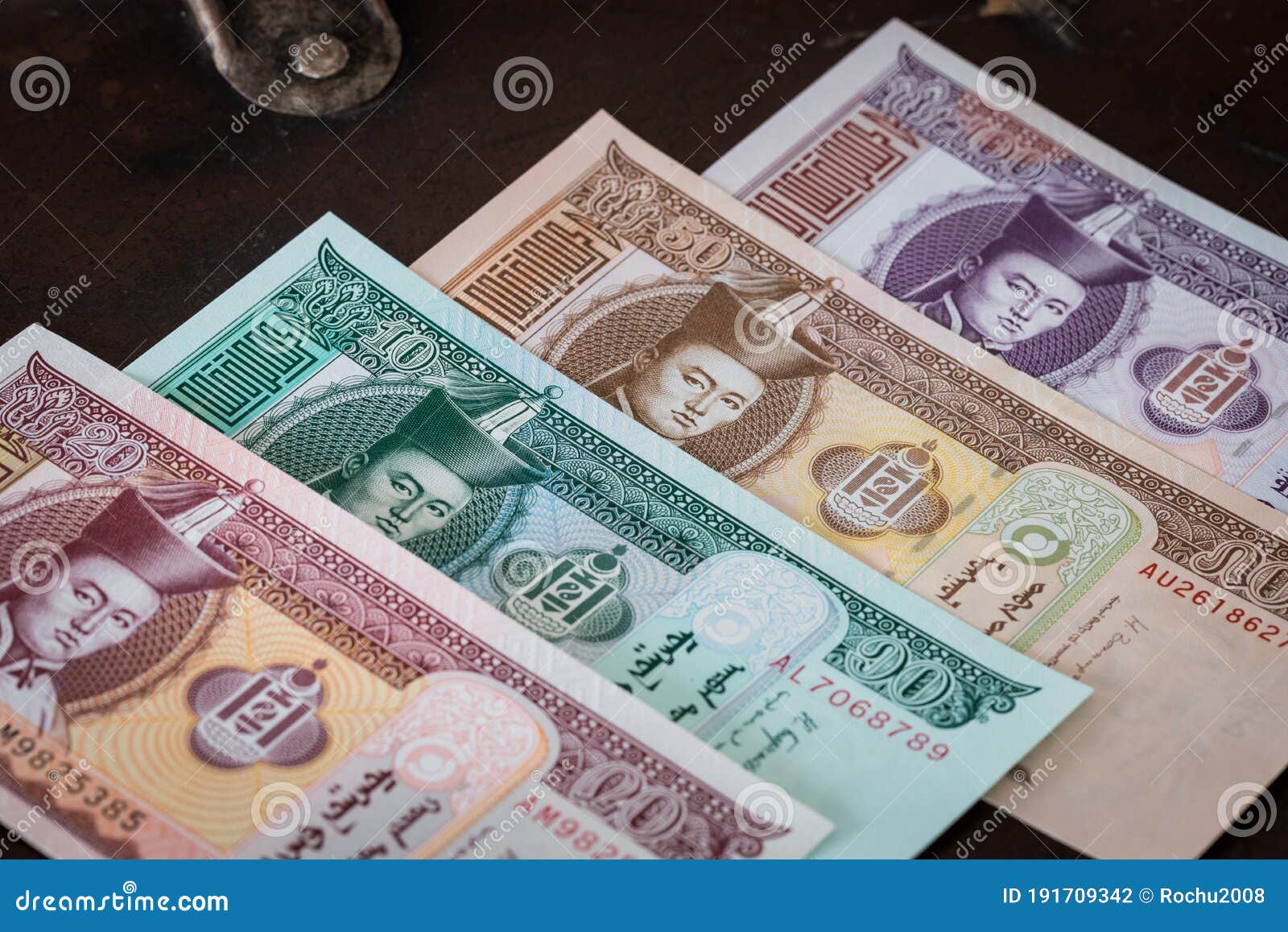 Mongolian Currency, Tugrik Money, Various Banknotes Stock Photo - Image ...