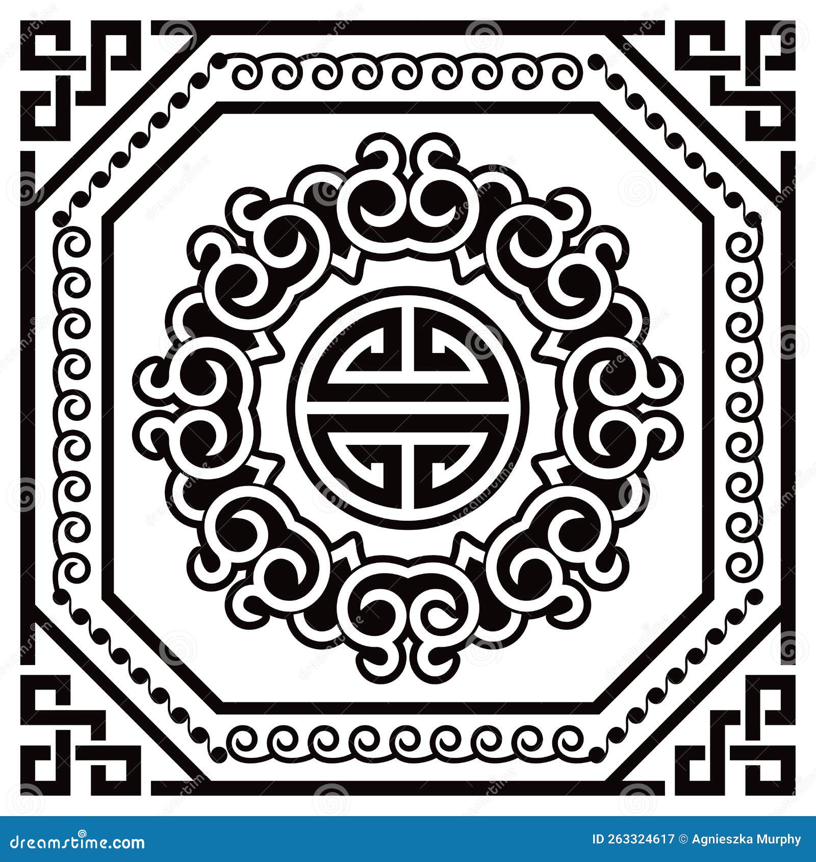 Mongolian Folk Art Vector Design With Mandala With Swirls And Celtic ... Mongolian Folk Art Vector Design With Mandala With Swirls And Celtic ...