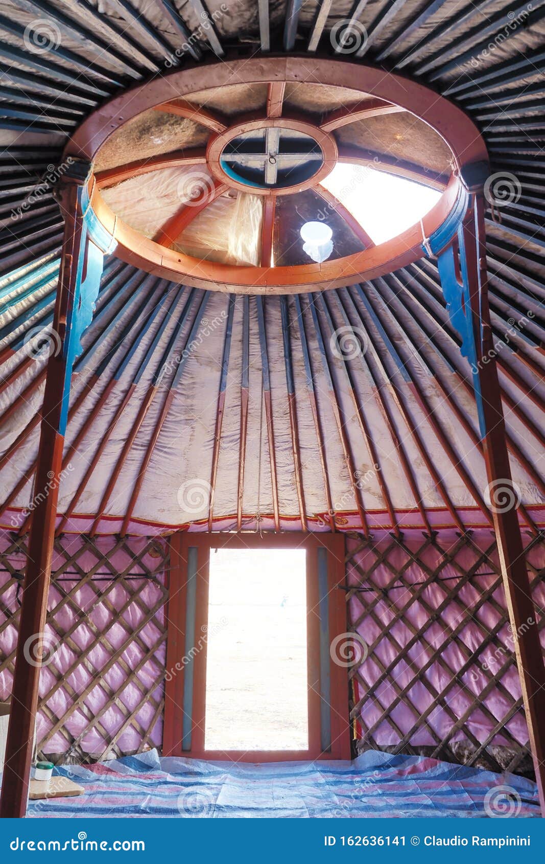 Mongolian Ger Internal View Stock Image - Image of wood, build: 162636141