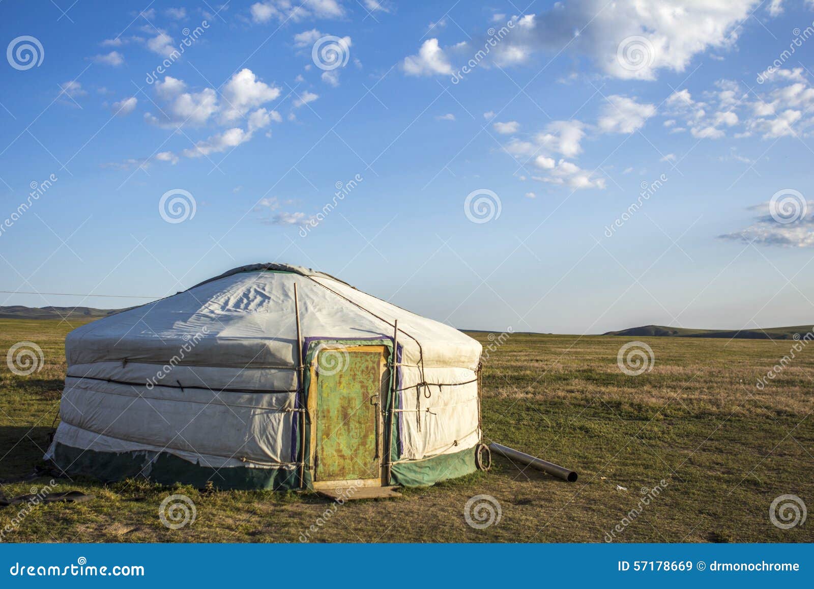 Mongolian Ger Steppe stock image. Image of yurt, mongolia - 57178669