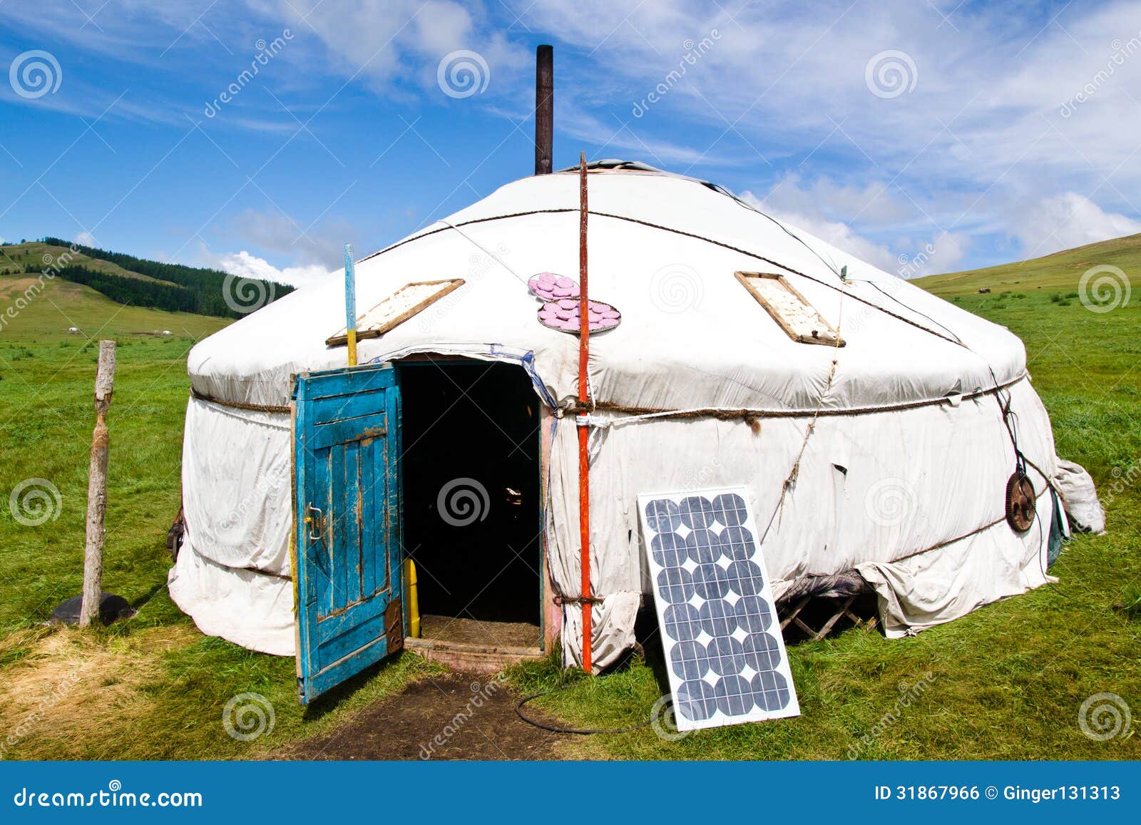 Mongolian ger stock photo. Image of mongolia, yurt, nomadic - 31867966