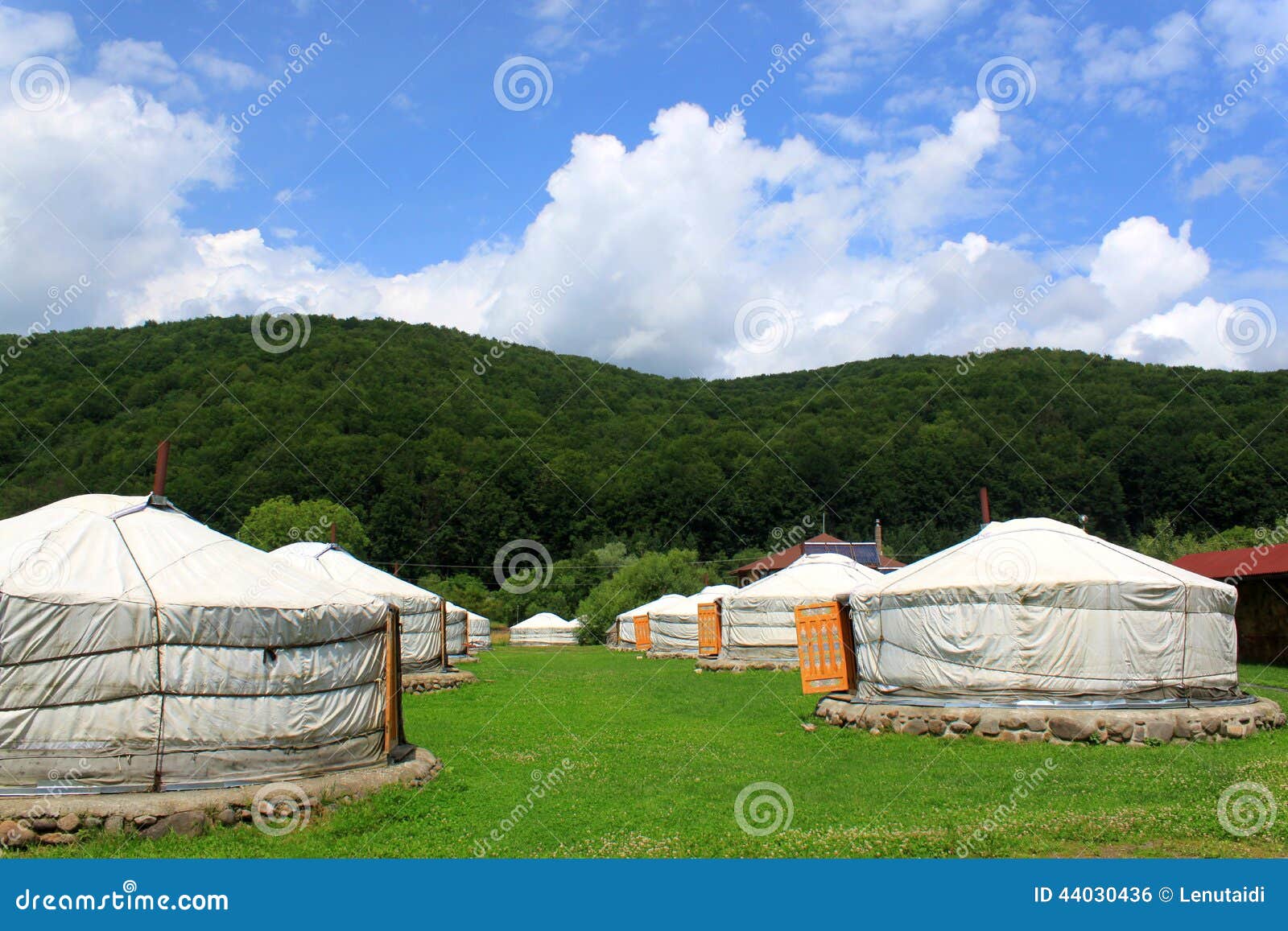 Mongolian home - yurts stock photo. Image of central - 44030436