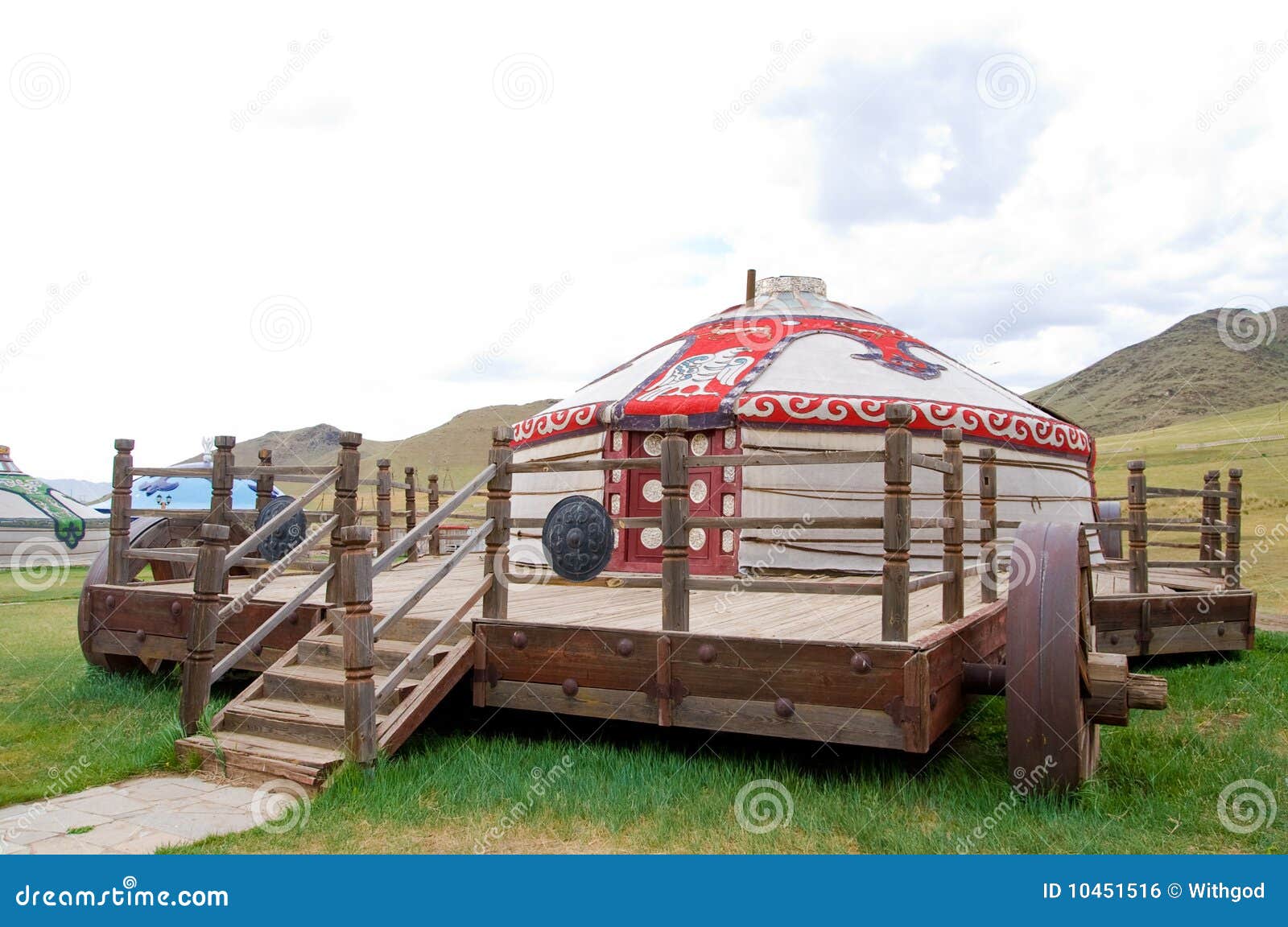 Mongolian Jurt on Traveling Platform Stock Photo - Image of yurta ...