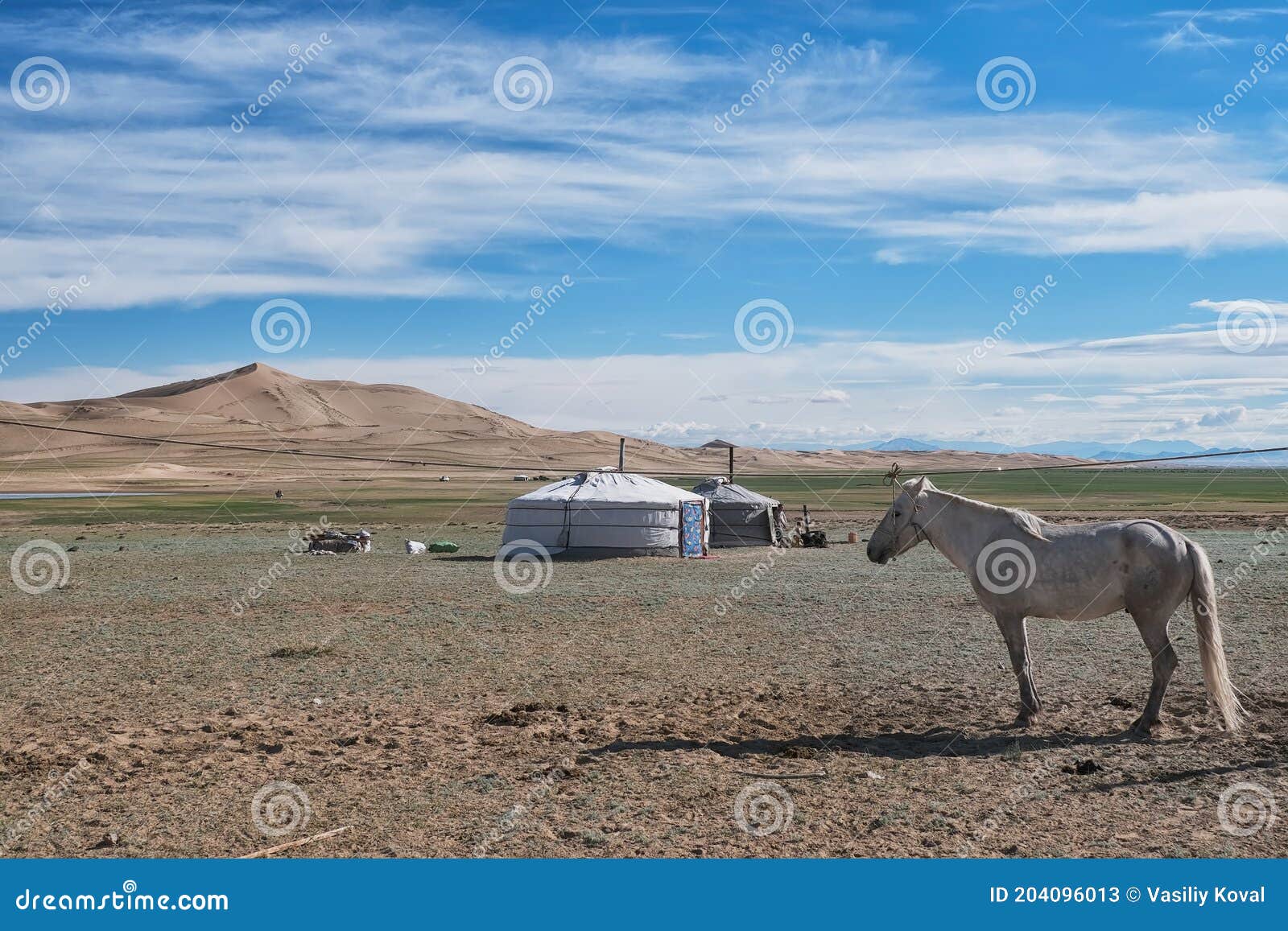 Mongolian landscape stock image. Image of meadow, mountain - 204096013