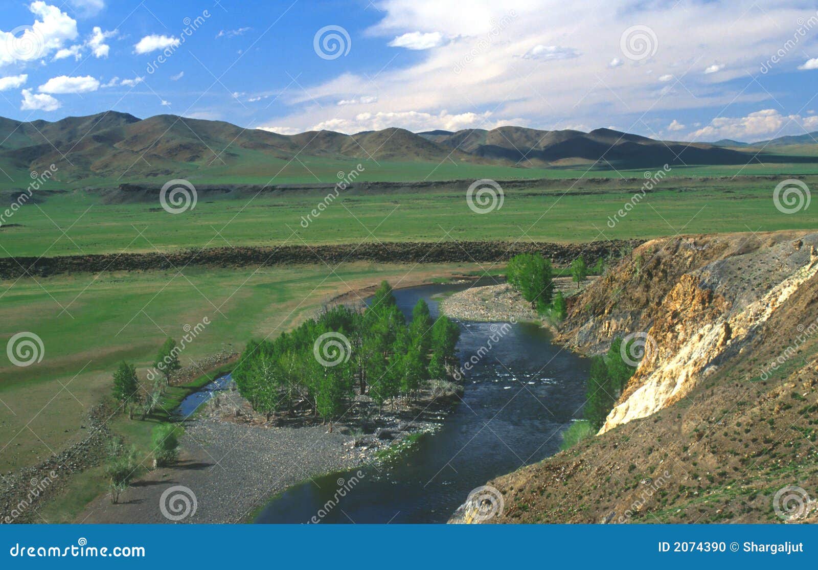 Mongolian landscape stock photo. Image of erosion, colors - 2074390
