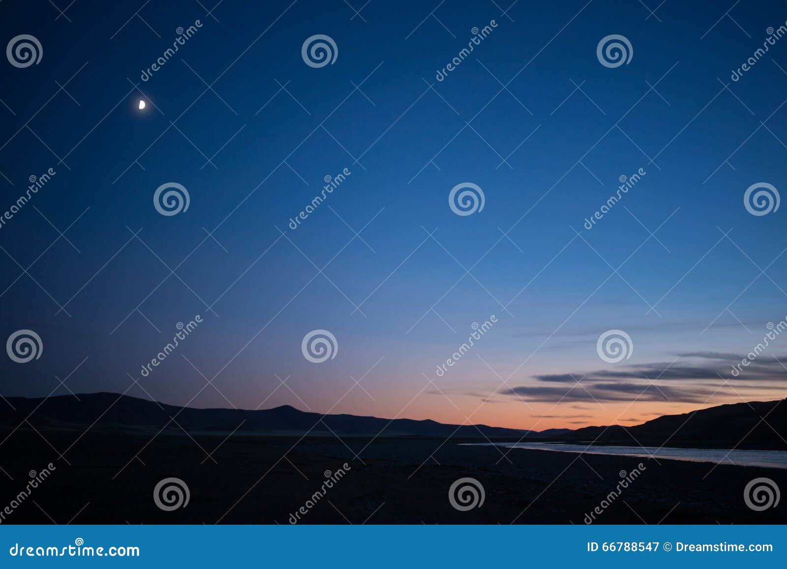 Mongolian Landscape at Sunset Stock Image - Image of mongolian, night ...