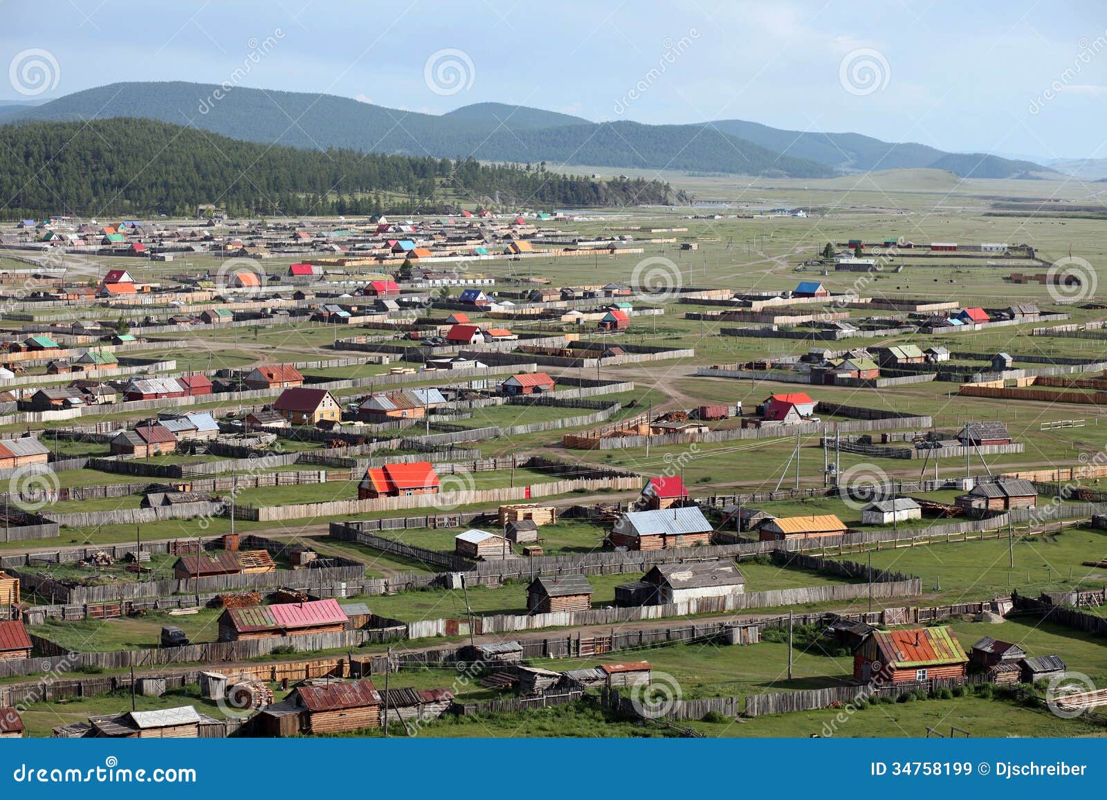 Mongolian landscape stock image. Image of gers, empty - 34758199