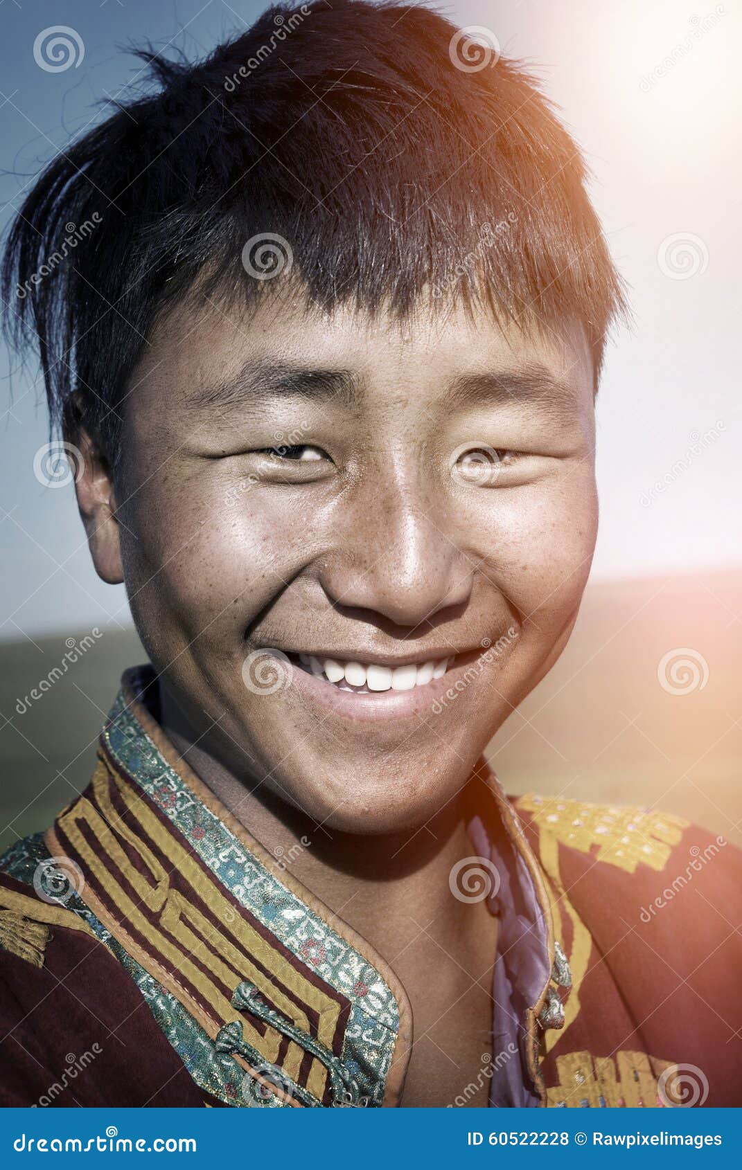 Mongolian Man Traditional Dress Solitude Tranquil Concept Stock Photo ...