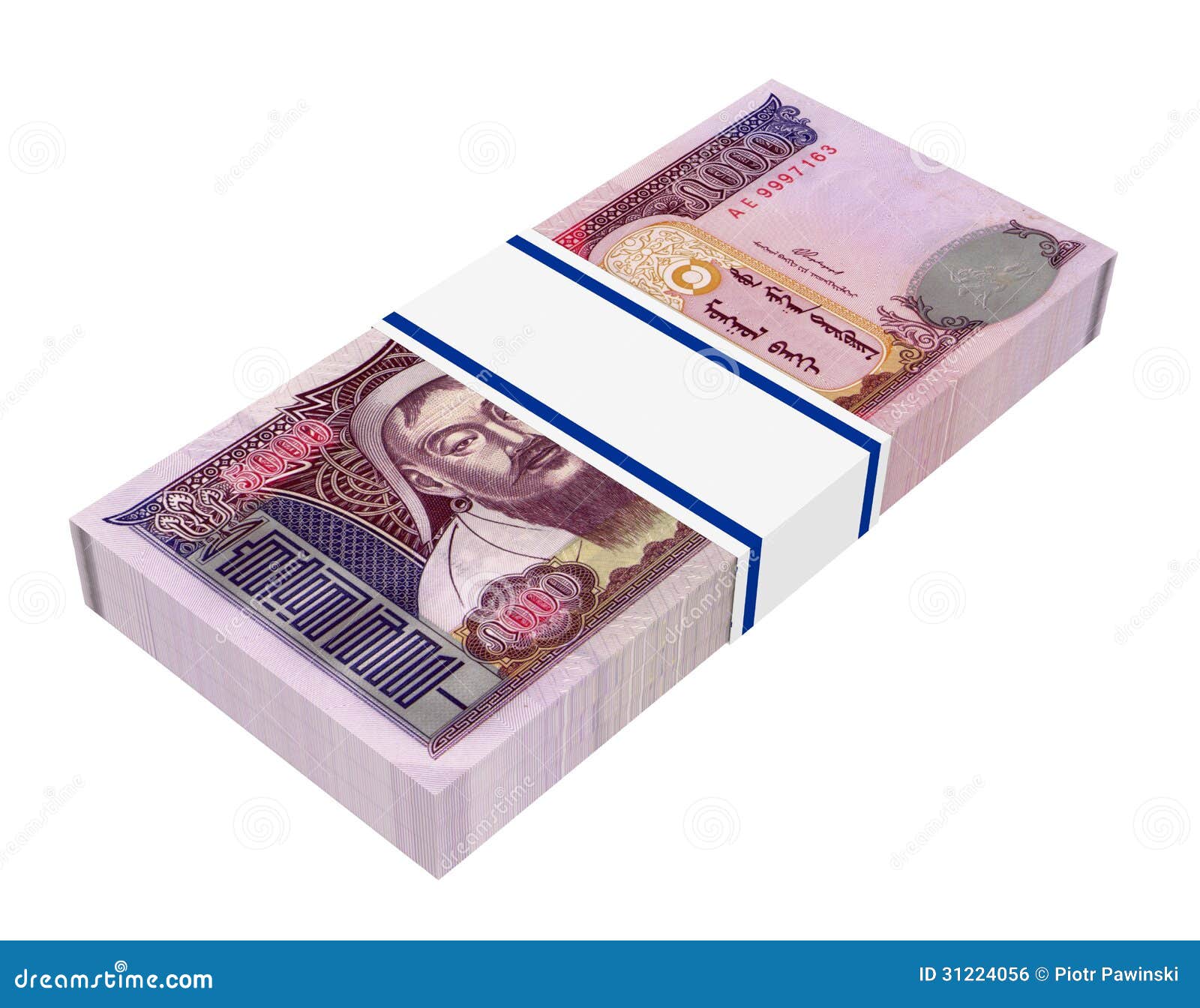 Mongolian Money. Mongolian Tugrik Banknotes. 50 MNT Togrog Bills ...