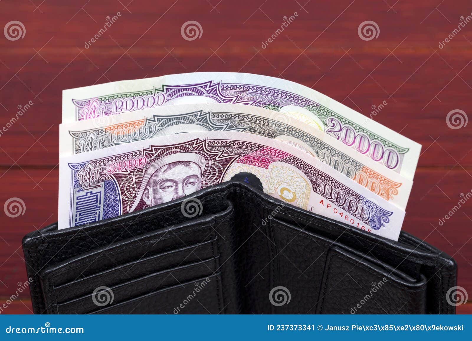 Mongolian Money. Mongolian Tugrik Banknotes. 50 MNT Togrog Bills ...