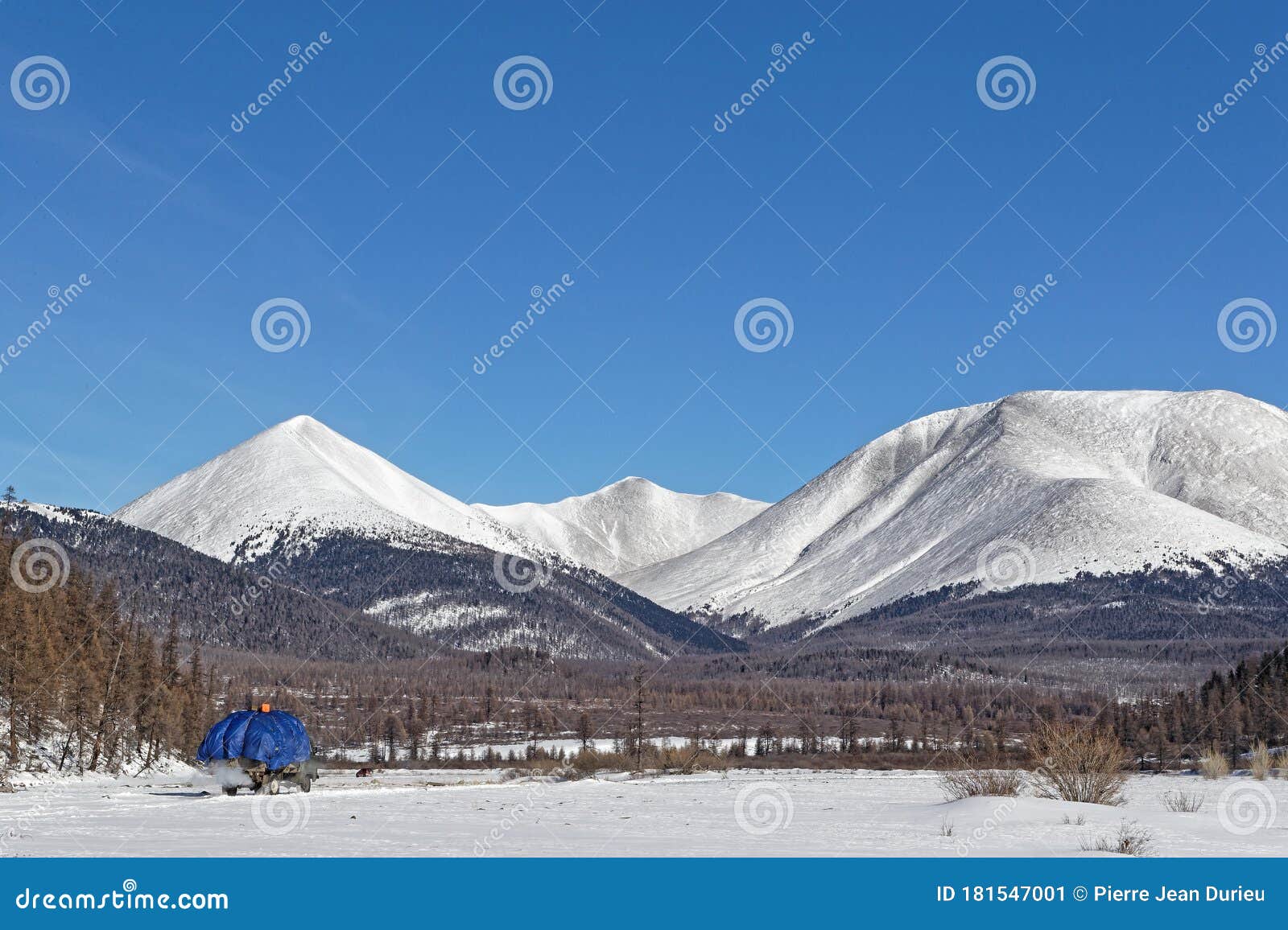 Mongolian Mountains Cold Winter Landscape Stock Image - Image of visit ...