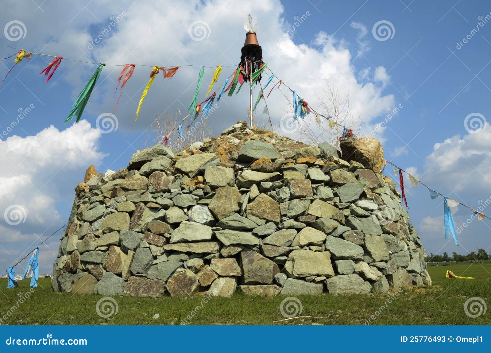 Mongolian Ovoo stock image. Image of sacred, cairn, rock - 25776493
