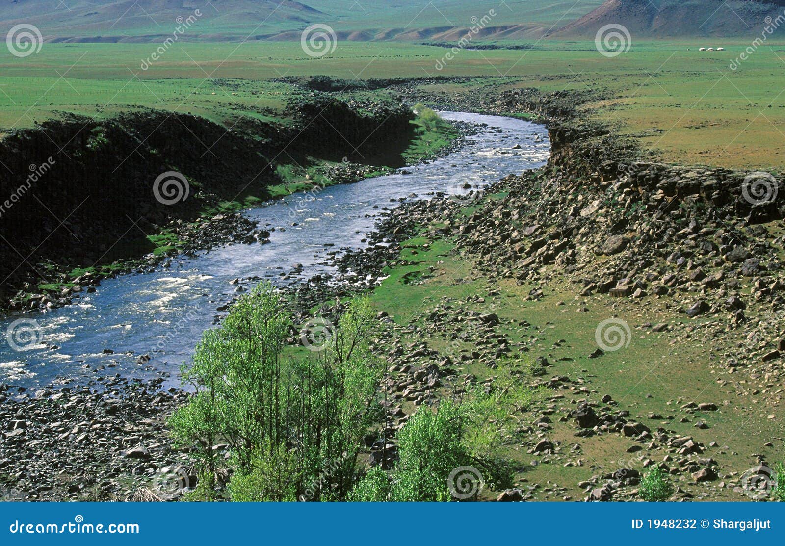 Mongolian river stock photo. Image of green, environmental - 1948232