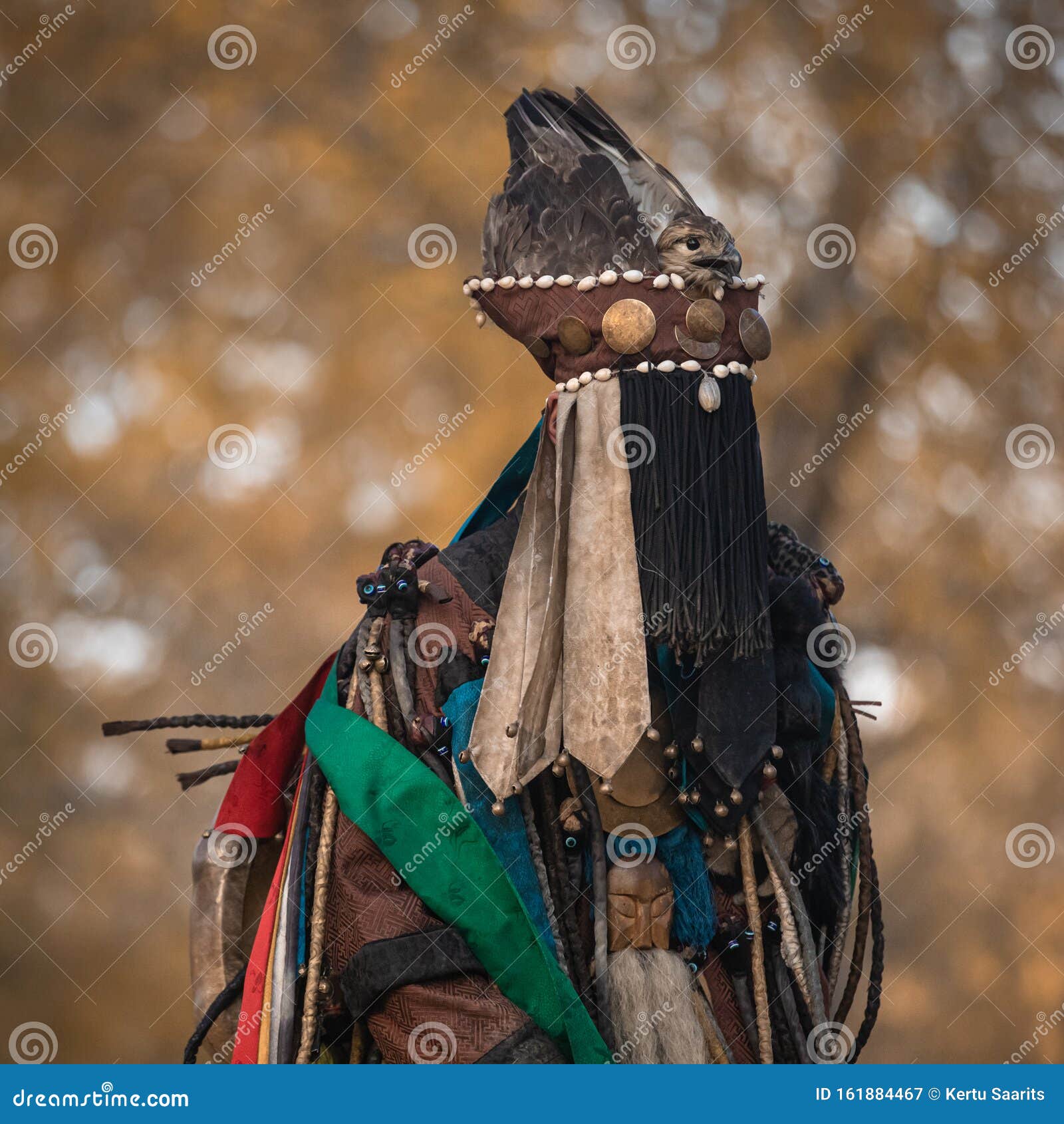Mongolian Shaman Performing A Ritual Stock Image Image Of Ornament