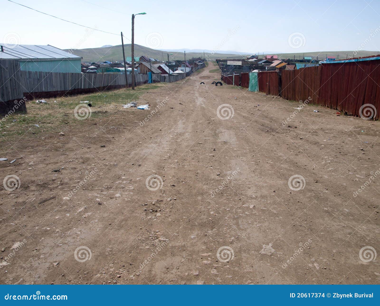 Mongolian slum street editorial stock image. Image of poverty - 20617374