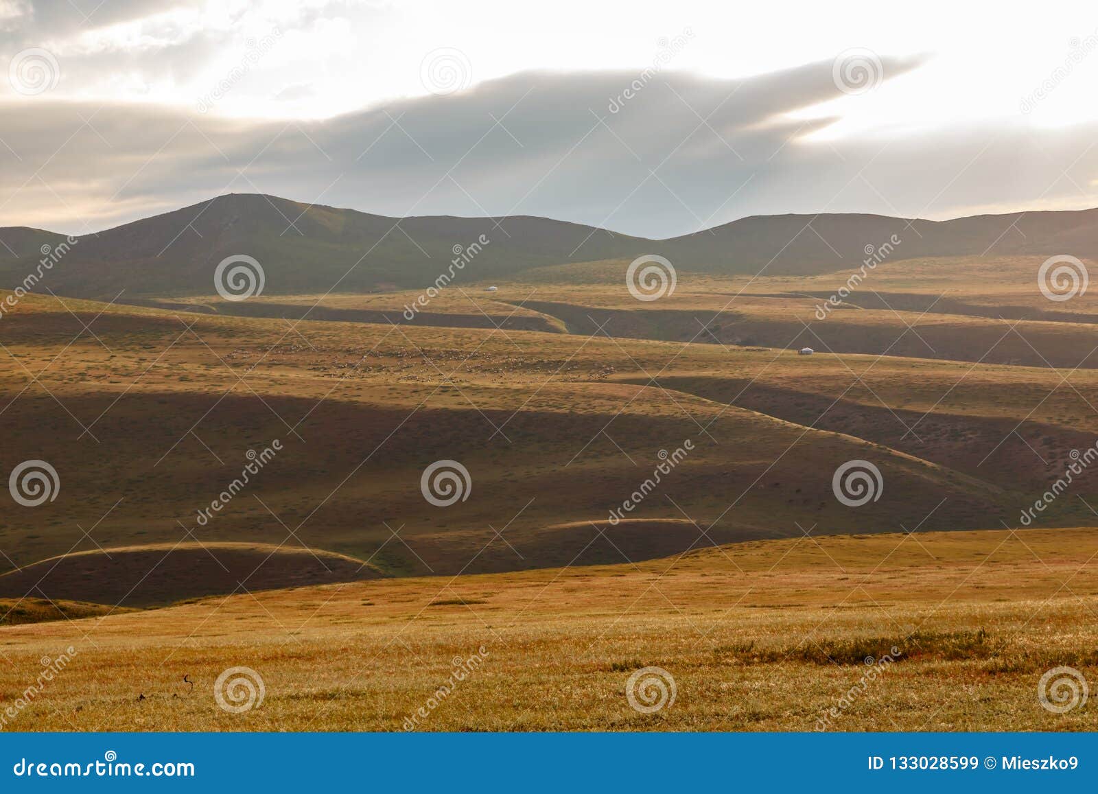 Mongolian Steppe, Beautiful Landscape Stock Image - Image of ...