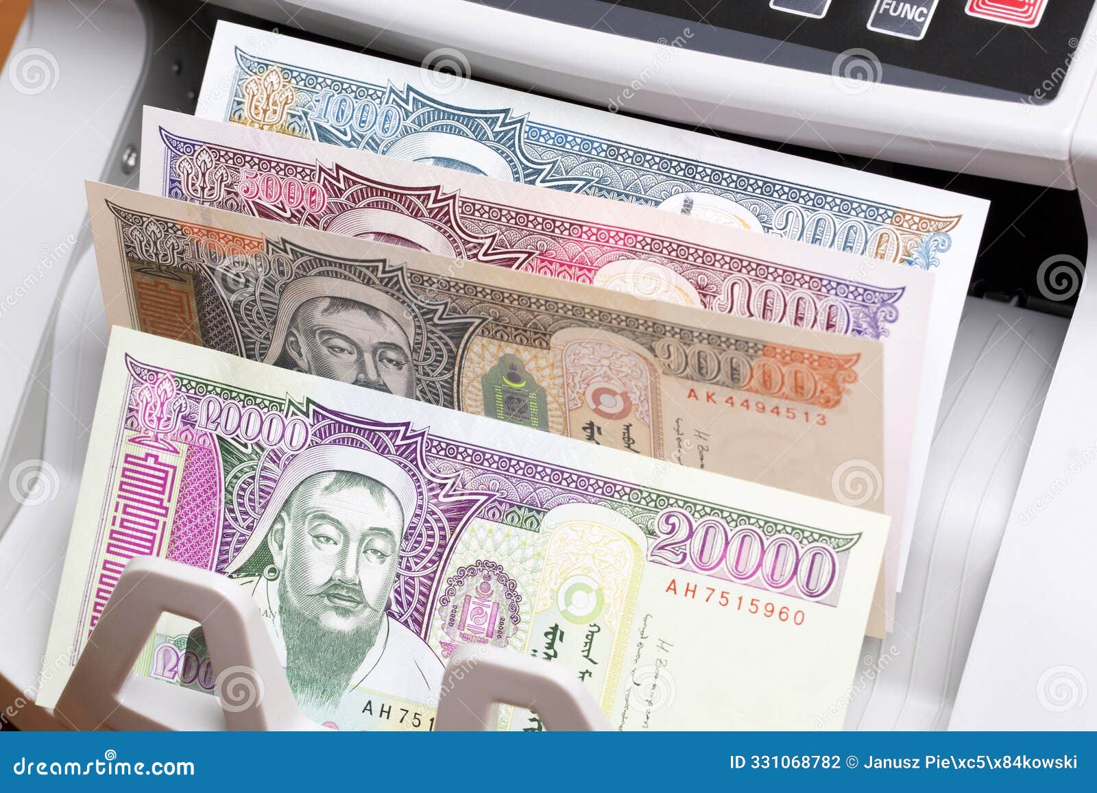 Mongolian Money. Mongolian Tugrik Banknotes. 50 MNT Togrog Bills ...