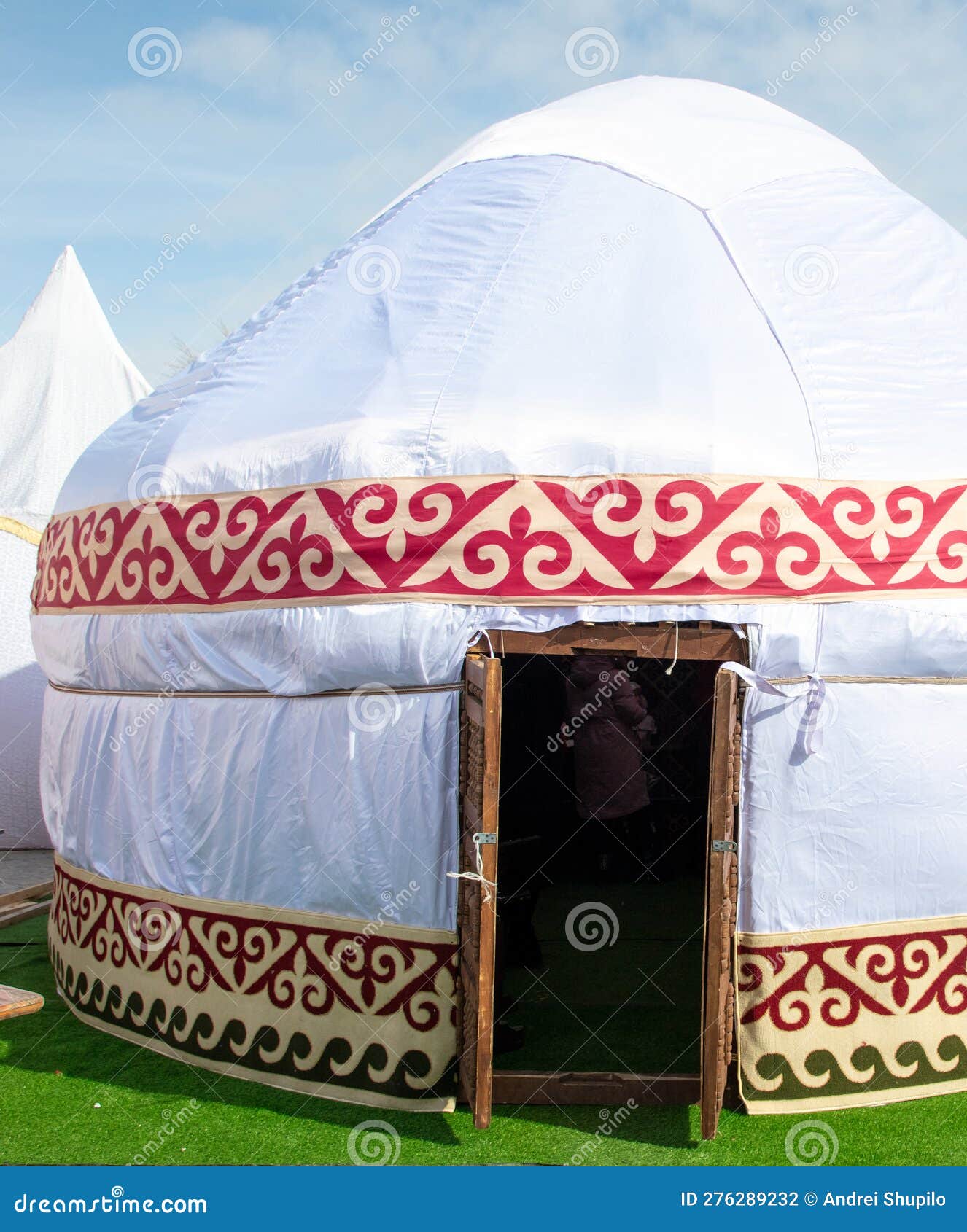 Mongolian Yurt on the Grass in the Park Stock Photo - Image of mongolia ...