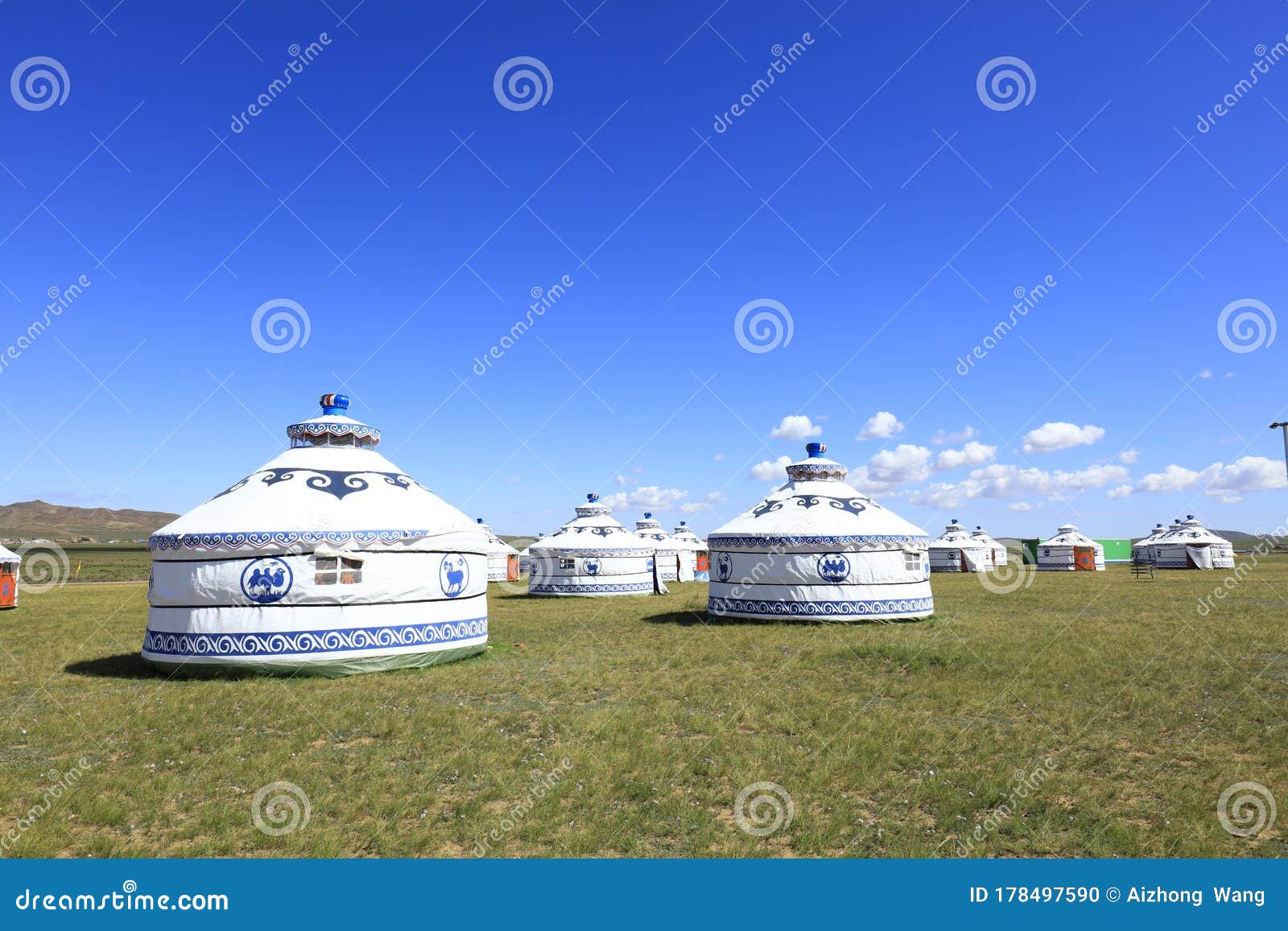 Mongolian yurt stock photo. Image of landscape, pasture - 178497590