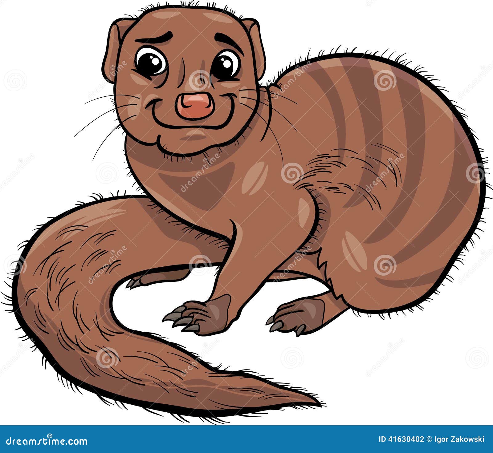 Mongoose Animal Cartoon Illustration Stock Vector - Illustration of ...