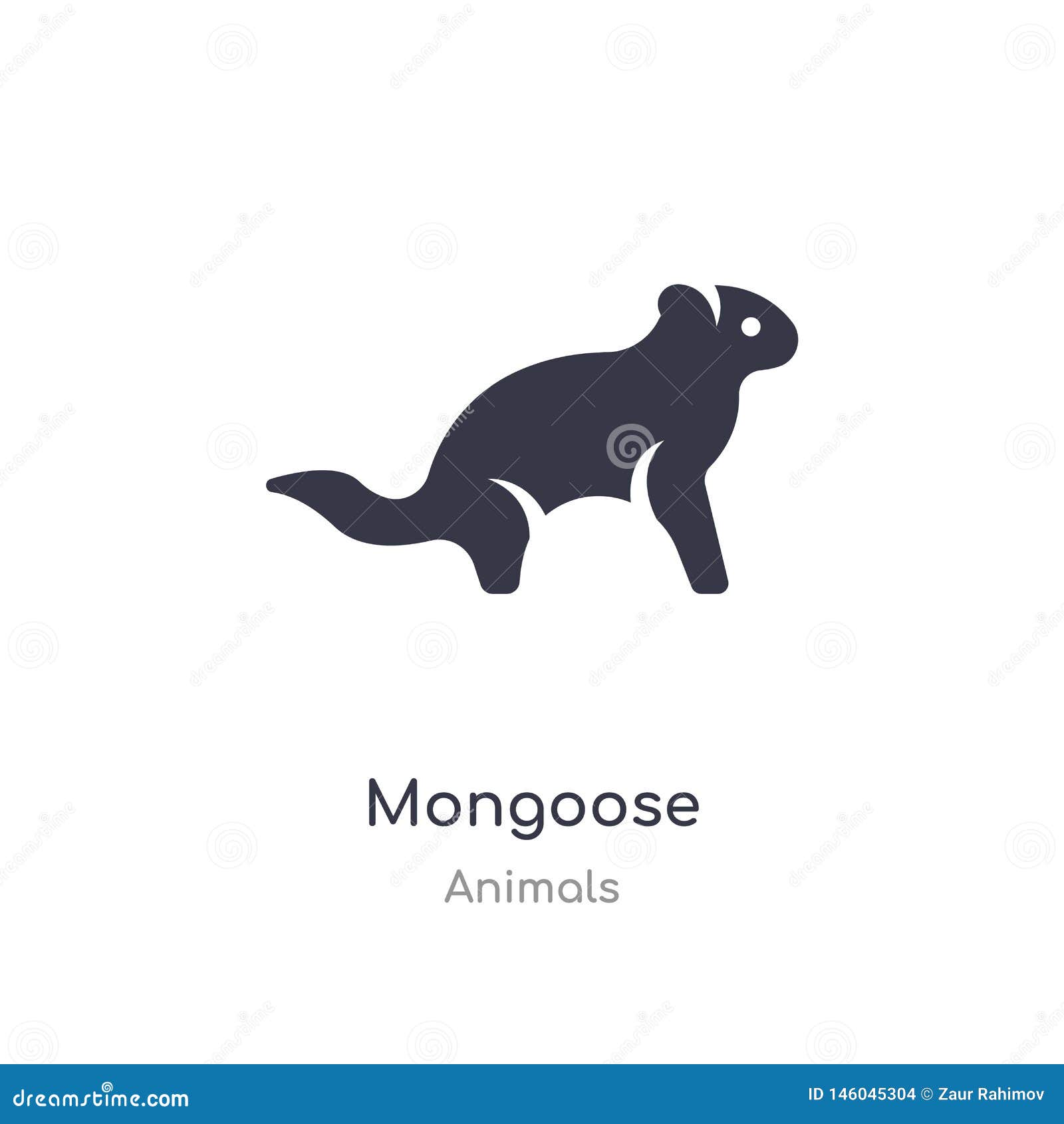 Mongoose Icon. Isolated Mongoose Icon Vector Illustration from Animals ...