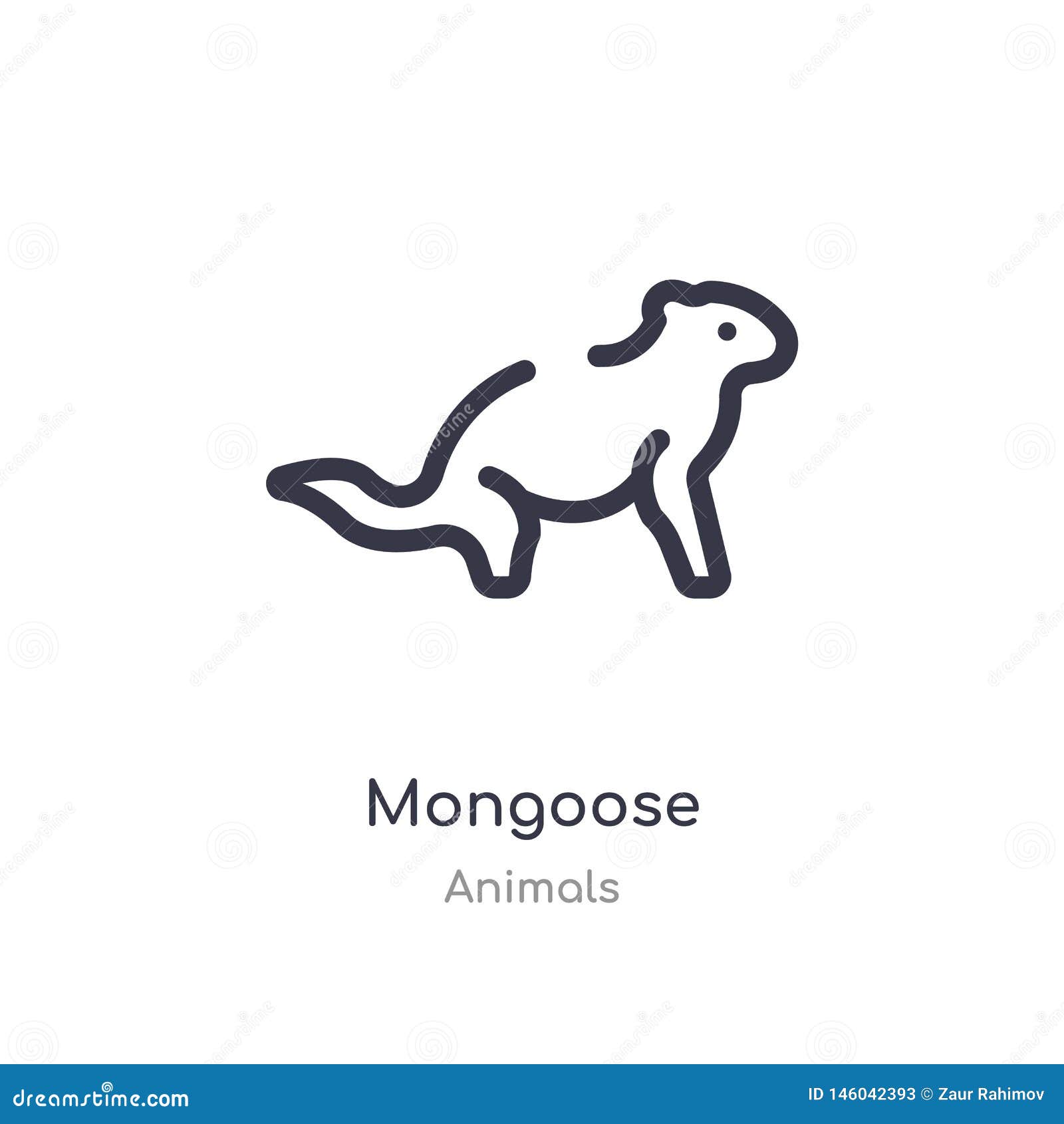 Mongoose Linear Icon. Modern Outline Mongoose Logo Concept On Wh ...