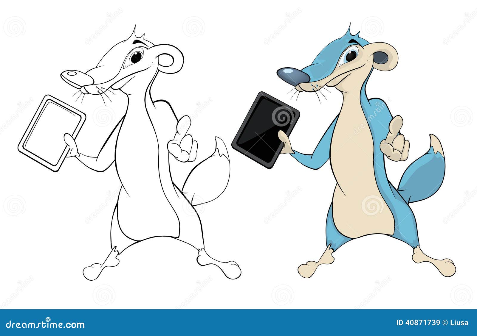 Mongoose and the Tablet Computer Stock Vector - Illustration of ...